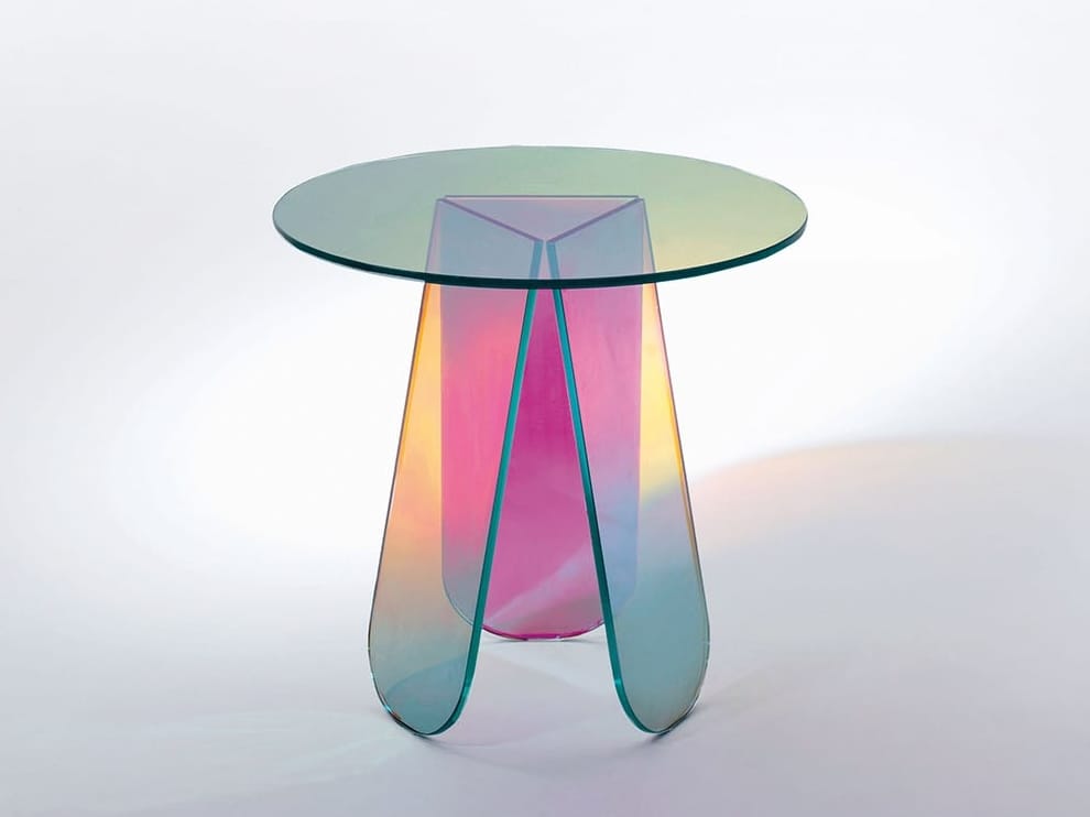 SHIMMER | Round coffee table By Glas Italia