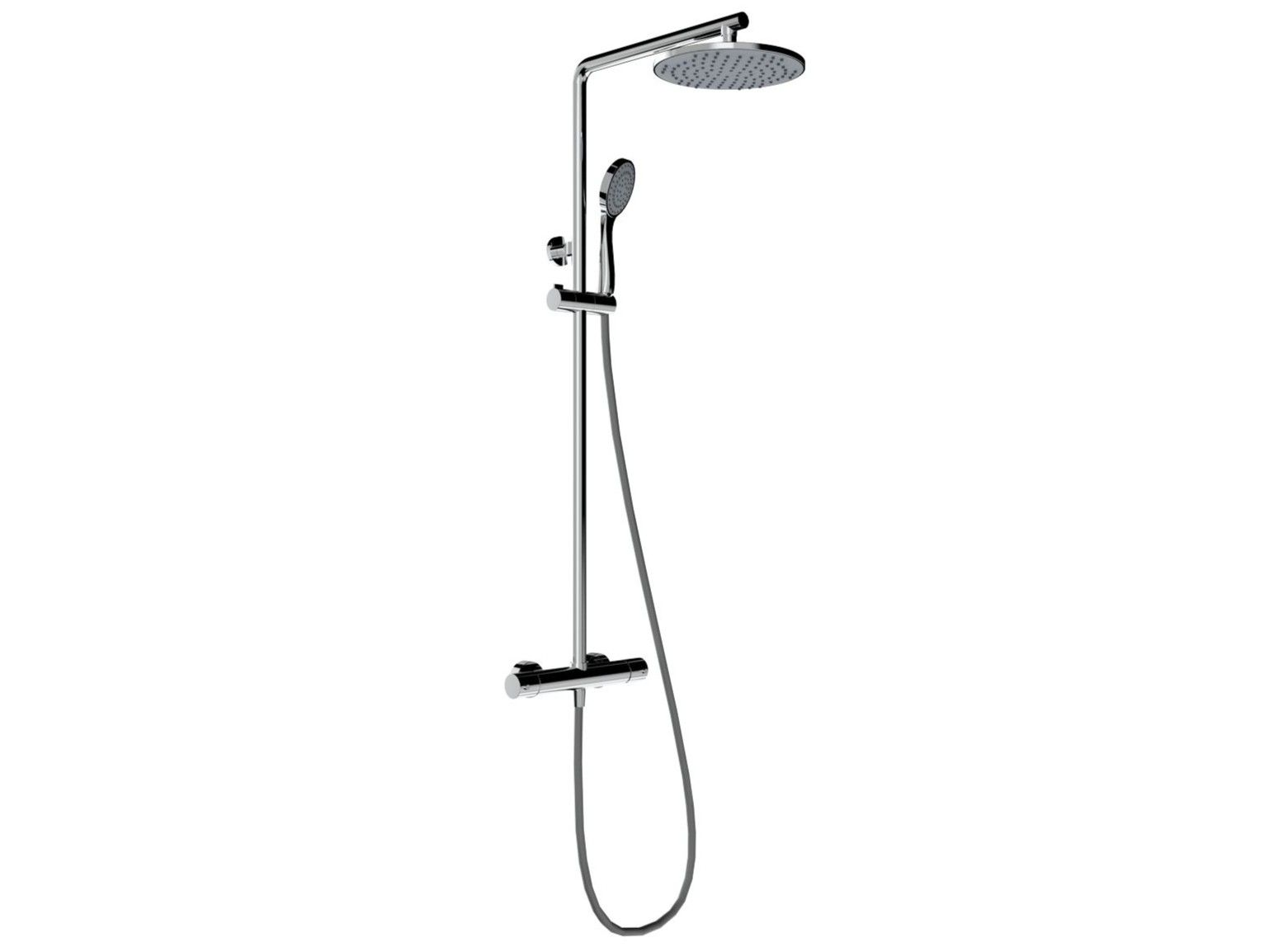 ROUND Wall-mounted shower panel with diverter By Ercos | Ponsi