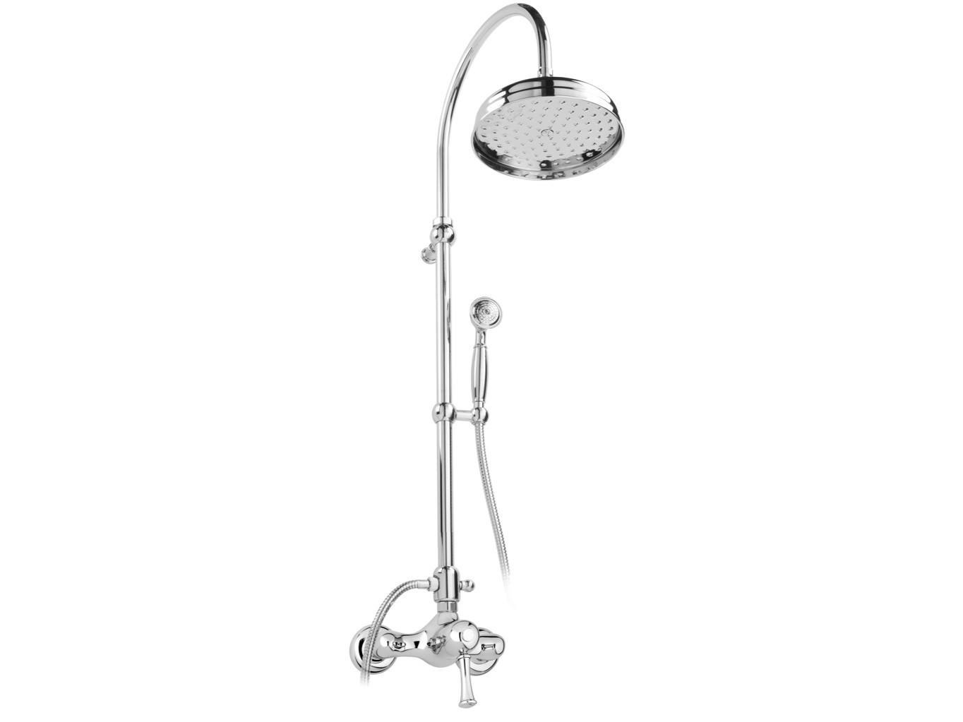 ASTON Wall-mounted steel shower panel with hand shower By Gaia Mobili
