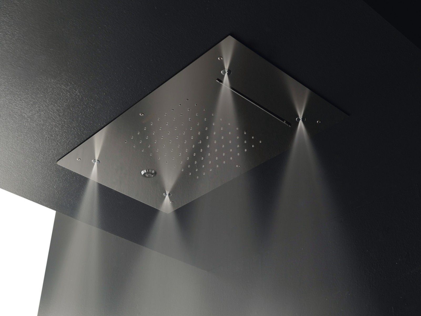 SHOWERS INOX Ceiling mounted rectangular stainless steel overhead ...