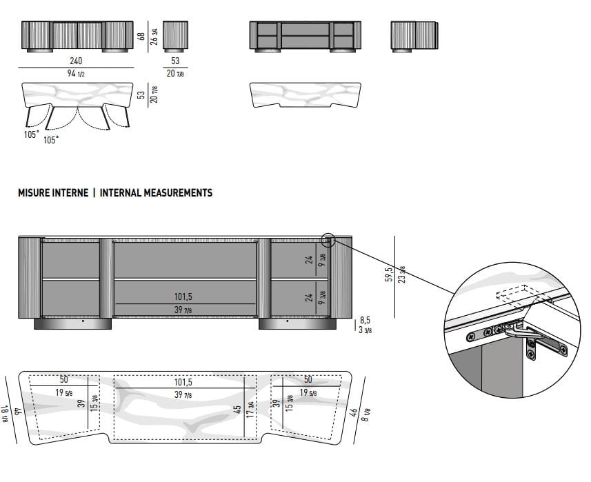 LOU Sideboard By Minotti | design Christophe Delcourt