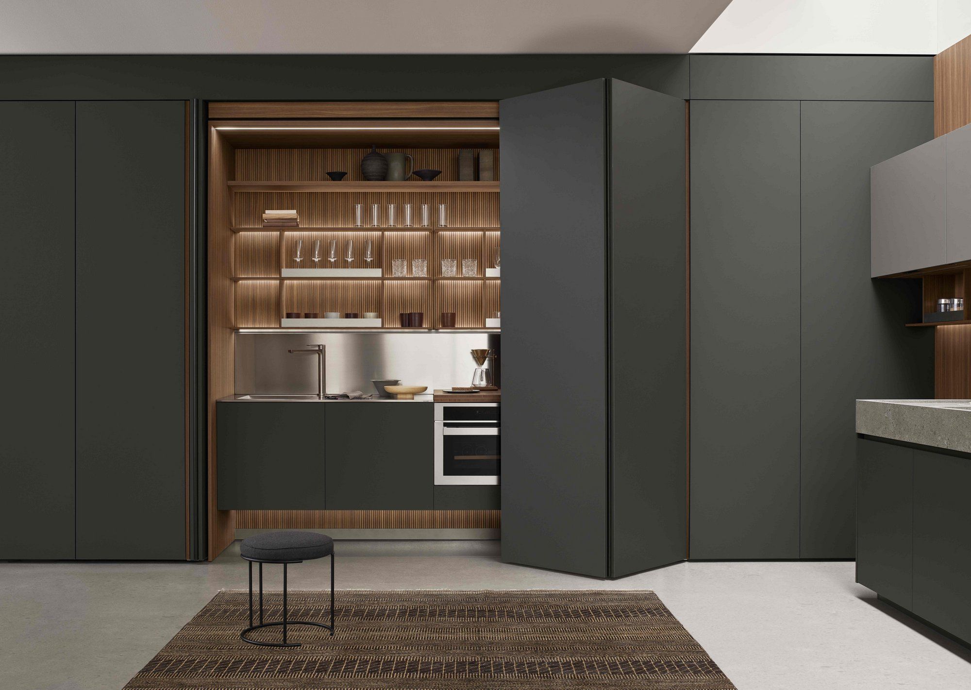 SIGN | Kitchen with peninsula By ERNESTOMEDA design Giuseppe Bavuso