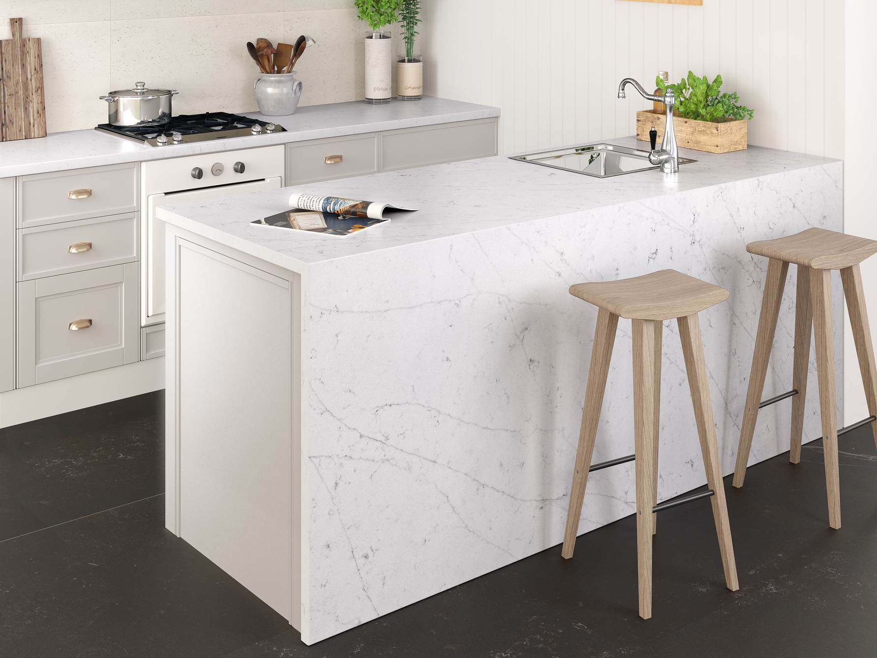 Bancada de cozinha de Silestone® SILESTONE® ETERNAL STATUARIO Coleção ...