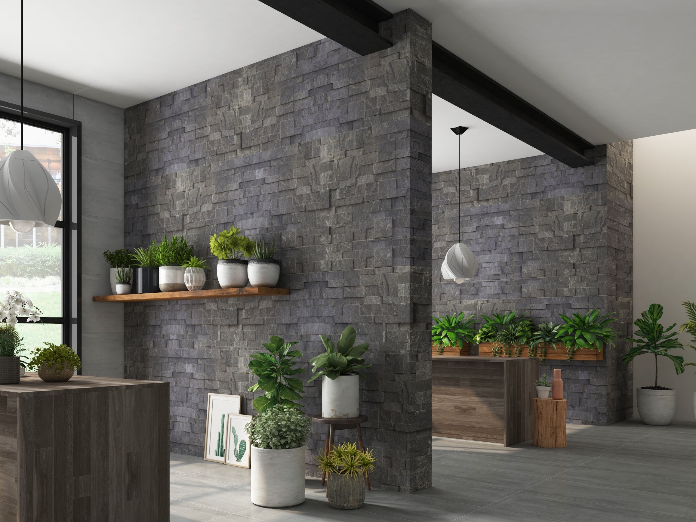 Natural stone 3D Wall Cladding SILVER GREY NATURAL QUARTZITE MERIDIAN ...