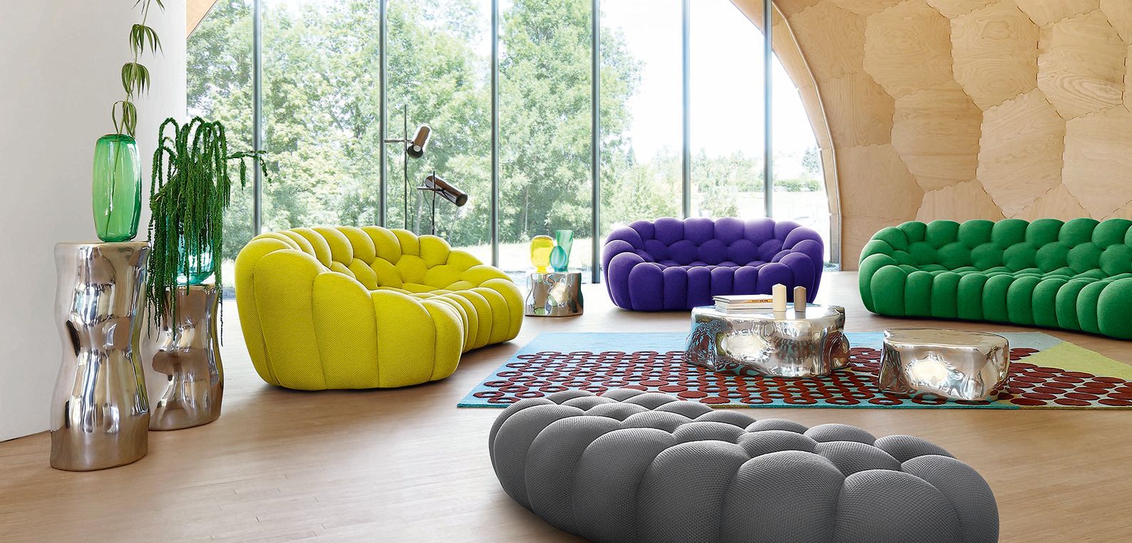 SILVER TREE Low aluminium coffee table By Roche Bobois | design Wood ...