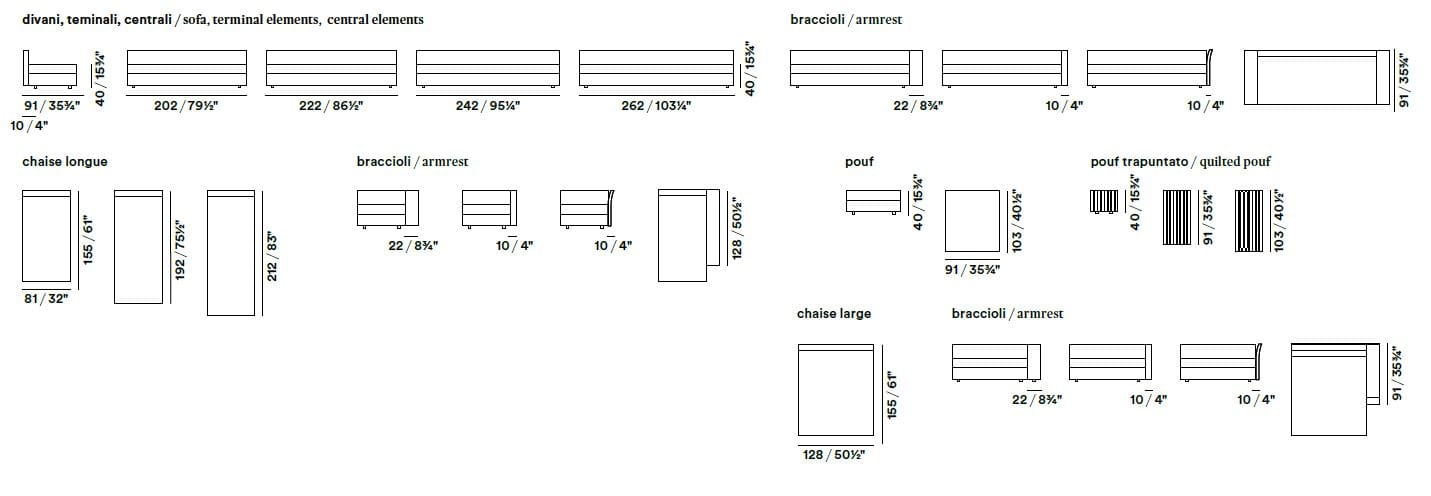 SIMON SLIM | Sectional sofa Simon Collection By JESSE