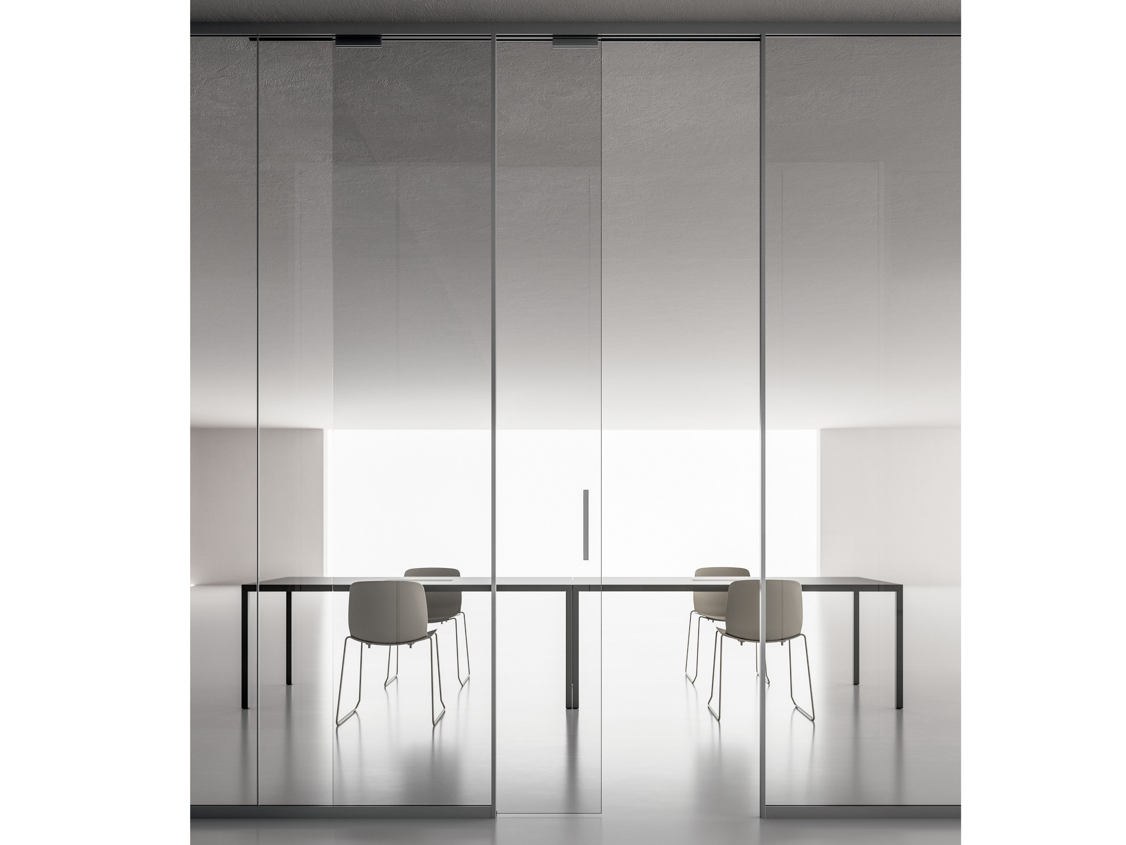 SINGLE GLASS | Sliding movable wall By DVO