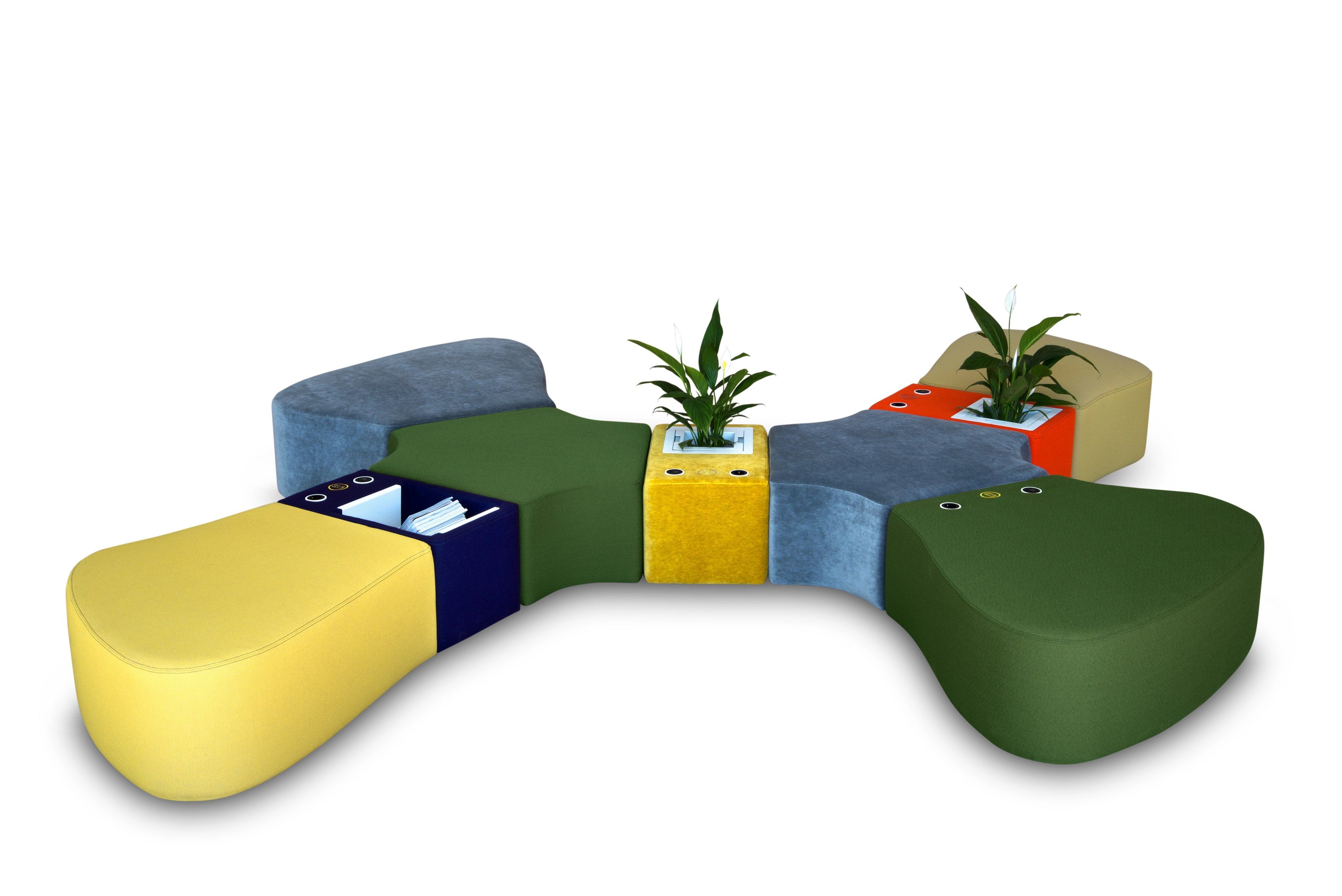 Modular fabric bench SIR-PENT | Modular bench Sir-pent Collection By ...