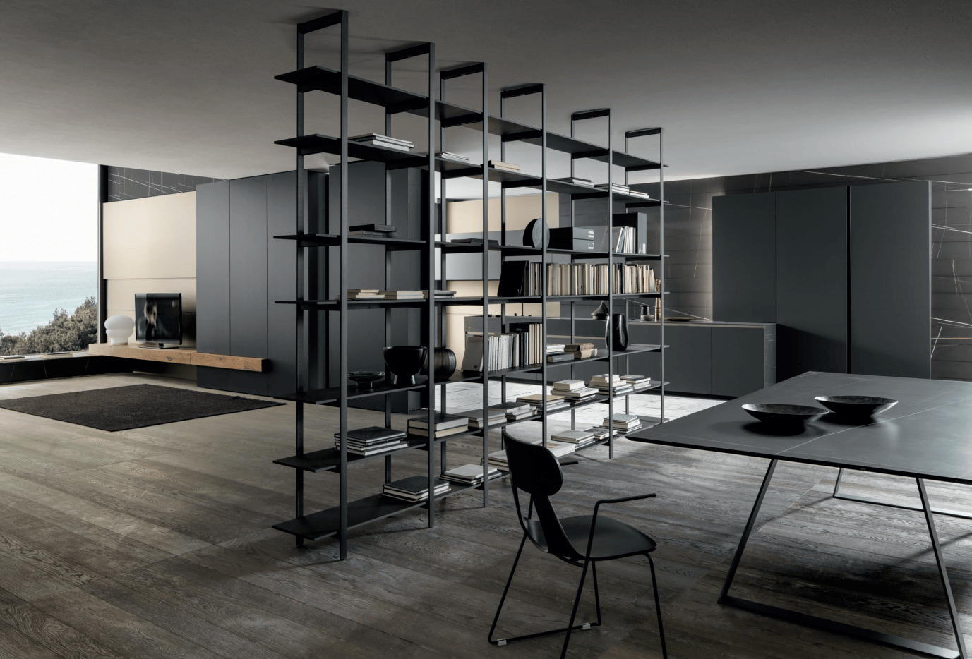 SKILL Linear porcelain stoneware kitchen without handles By MODULNOVA ...