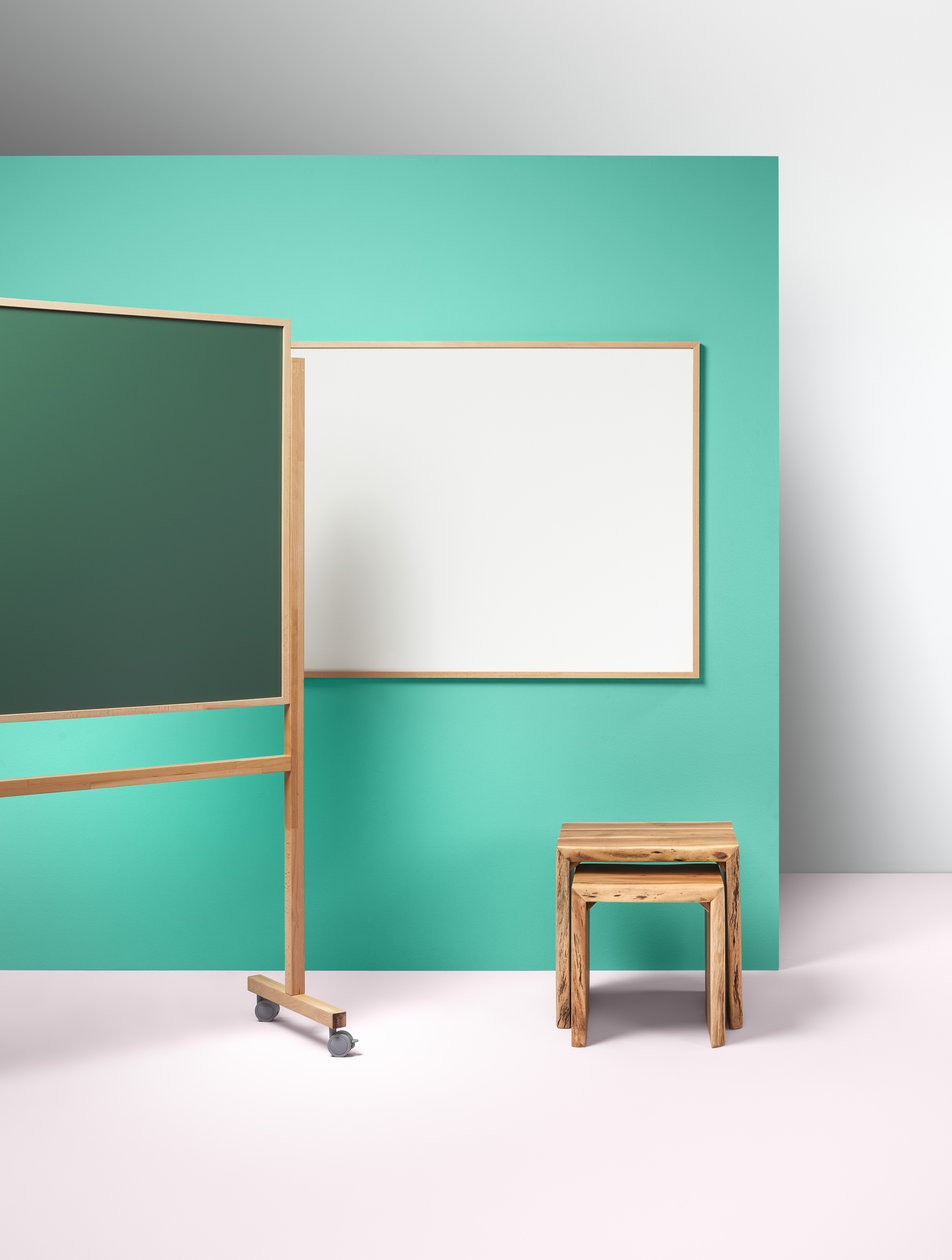 SLIM Magnetic office whiteboard with castors By Made Design