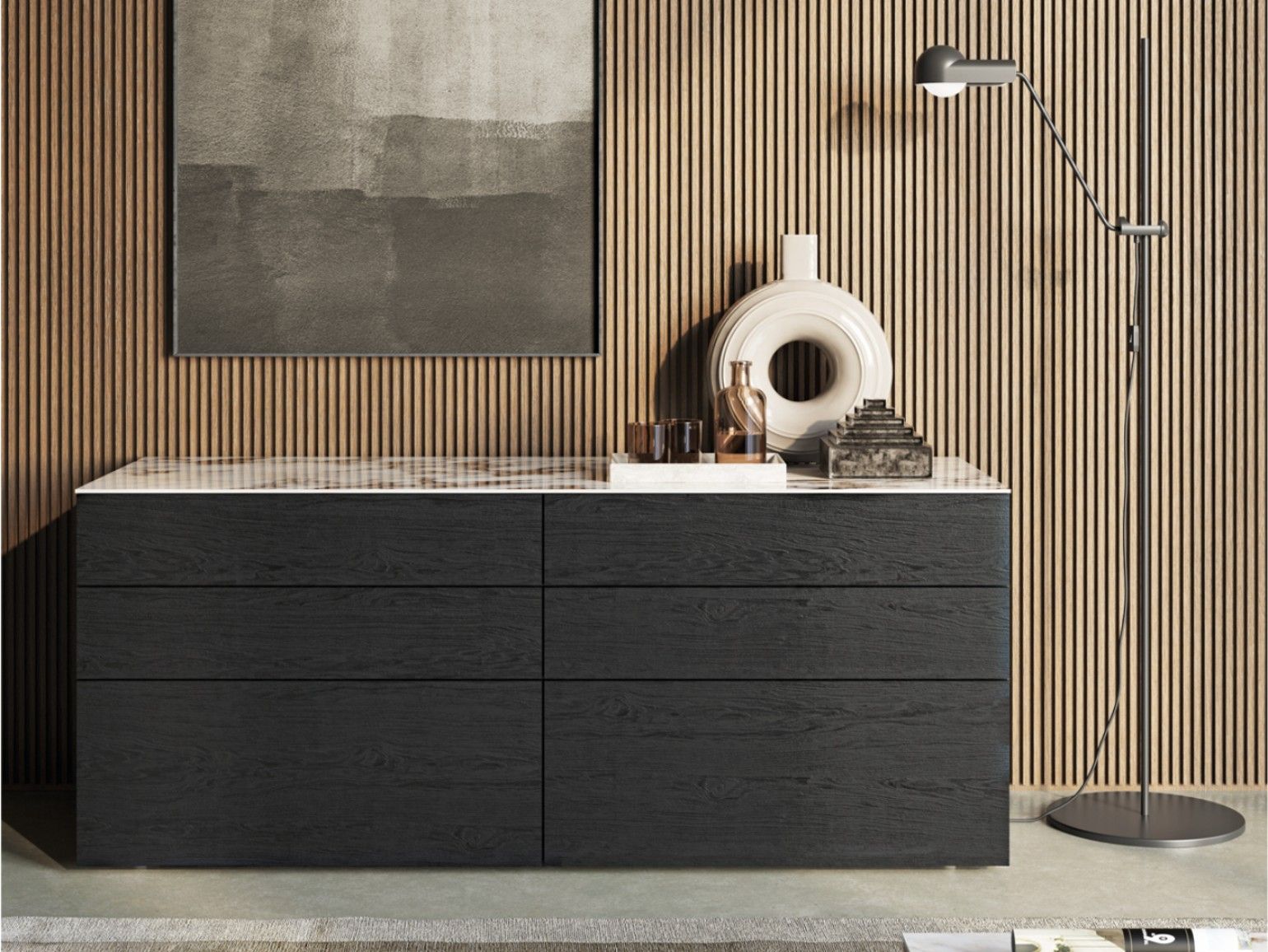 SLIM | Wooden chest of drawers By Dall'Agnese