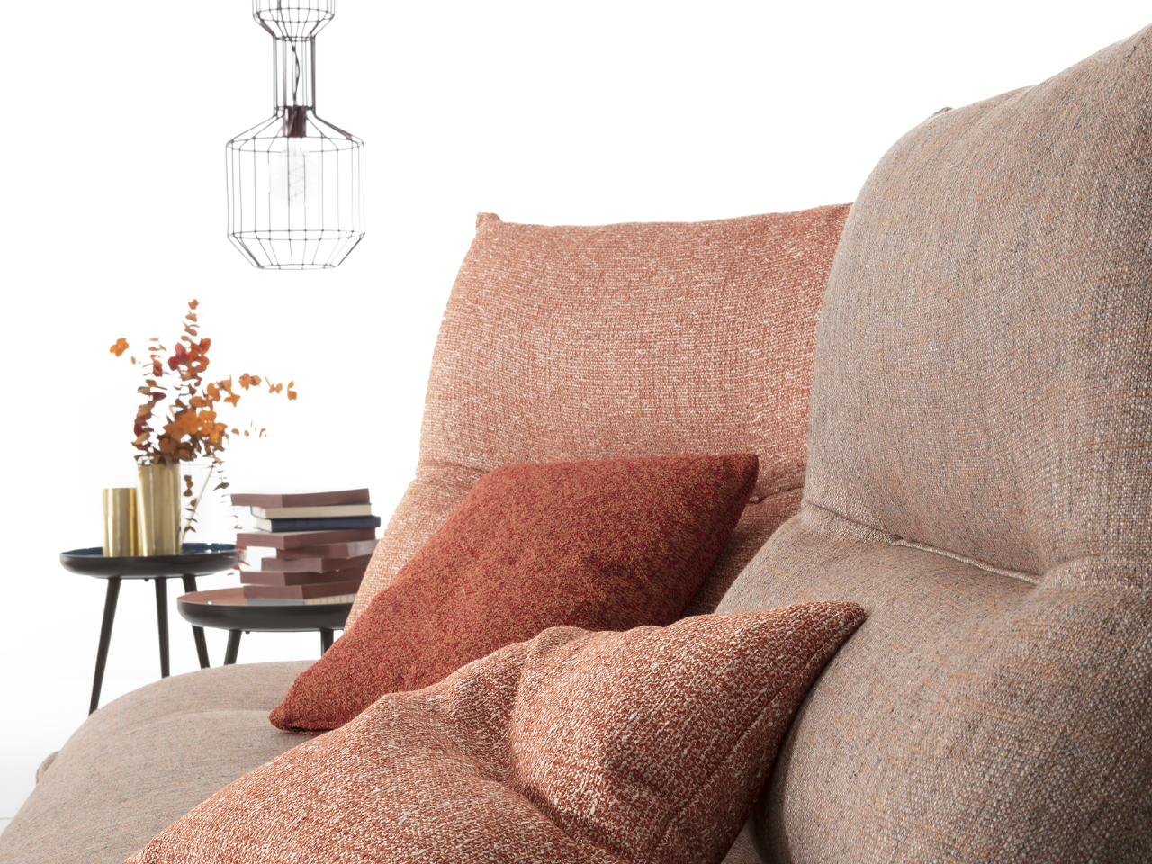 GEMINI Sectional fabric sofa By AERRE ITALIA