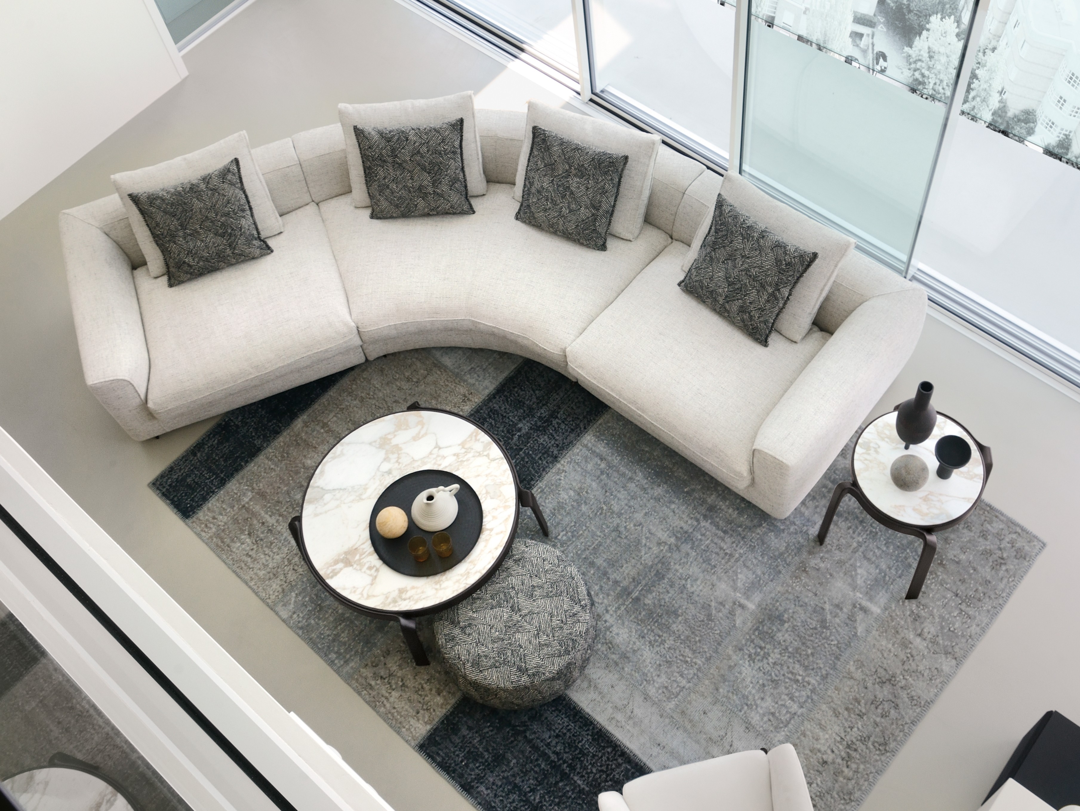CAPETOWN 3 seater curved sofa By CTS SALOTTI | design Marconato & Zappa