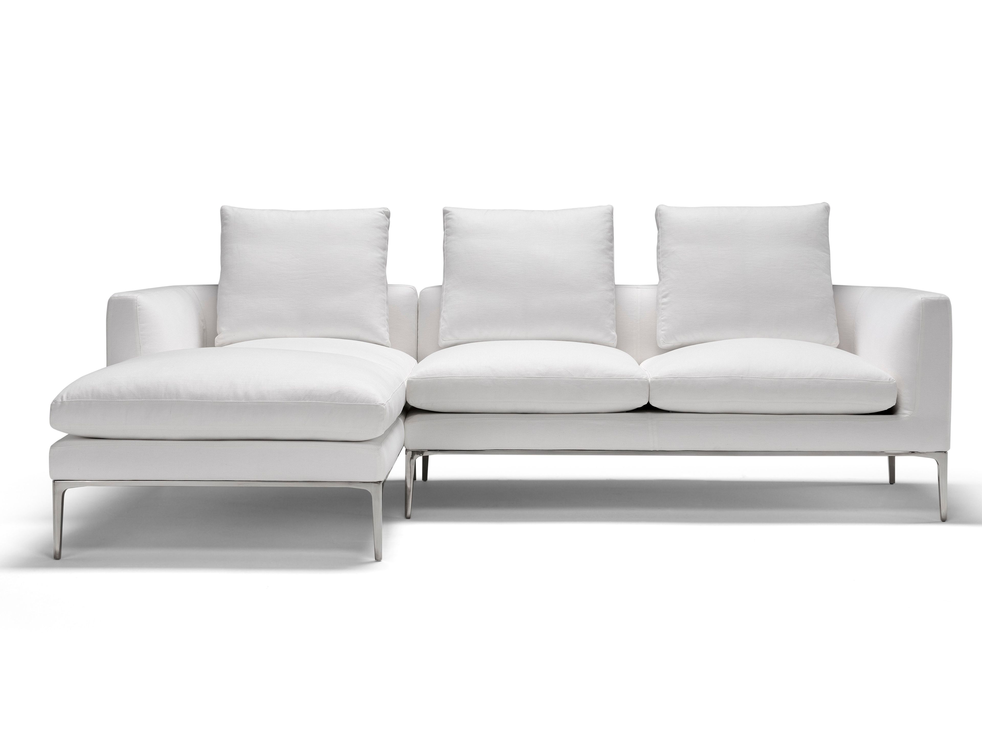LEONARD 3 seater fabric sofa with chaise longue By AMURA | design Emanuel Gargano