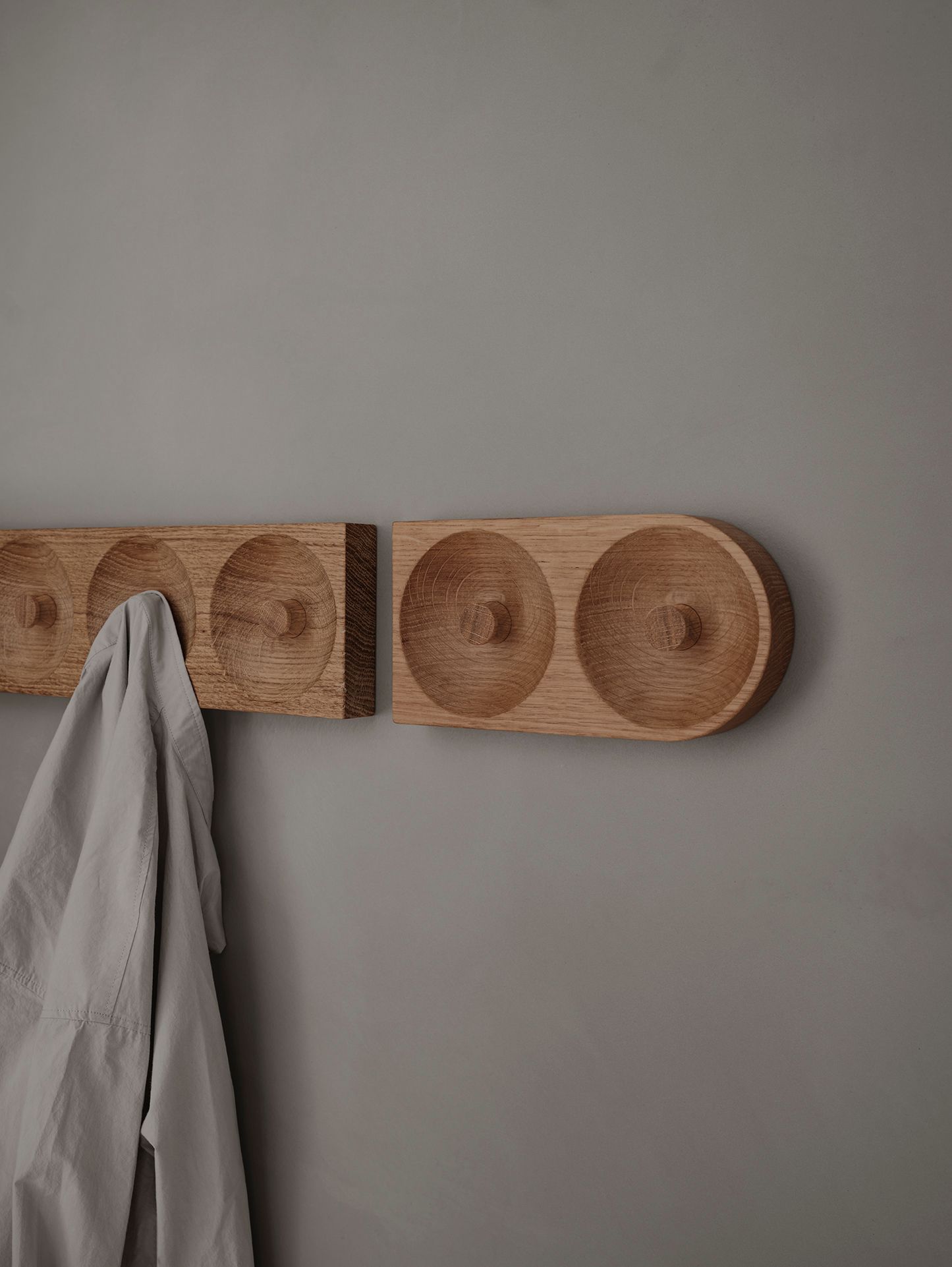 Wall-mounted oak coat rack SOLID HOOK By We Do Wood design Superform Design