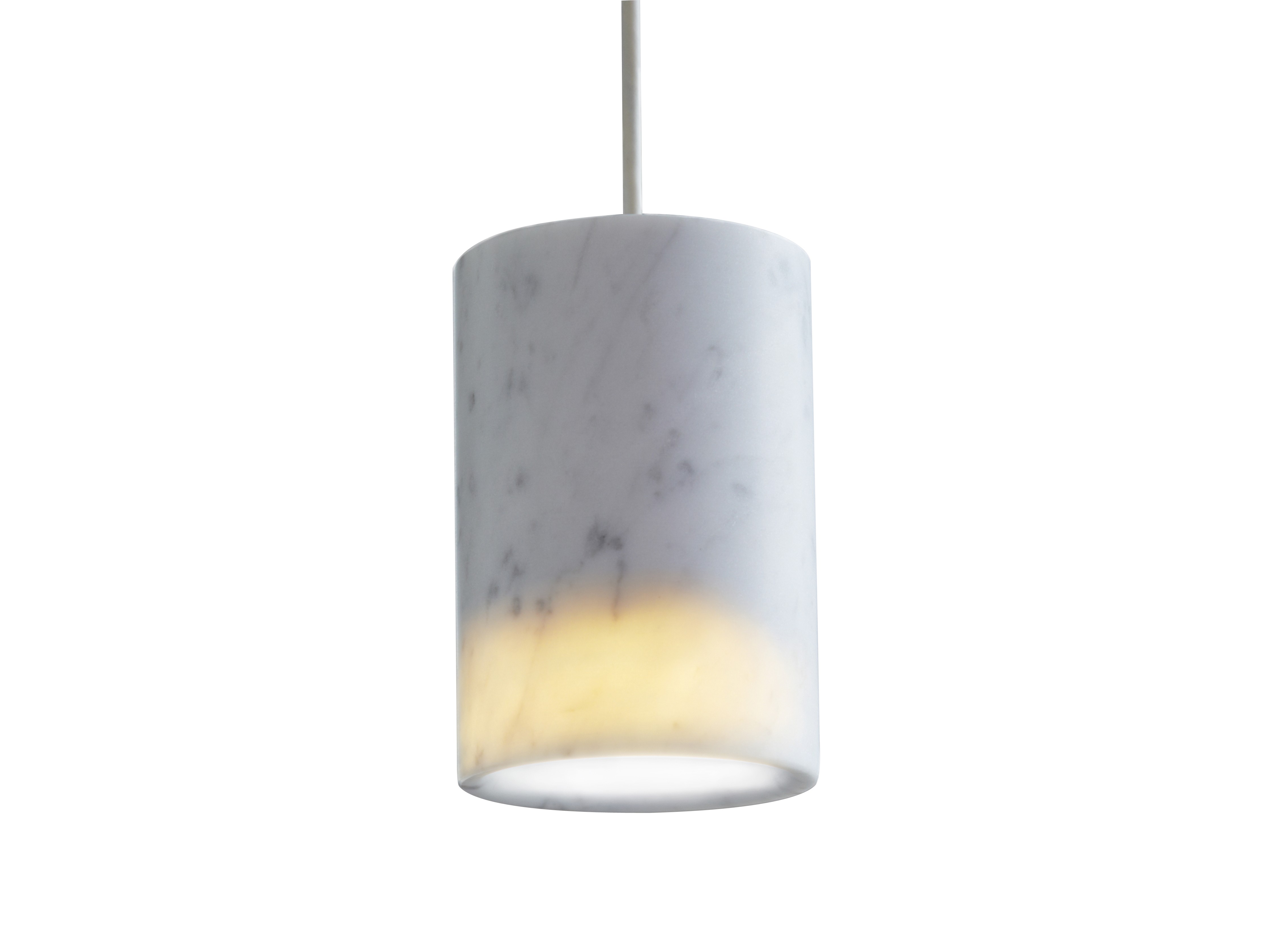 SOLID CYLINDRICAL | Carrara marble pendant lamp By Case design Terence ...