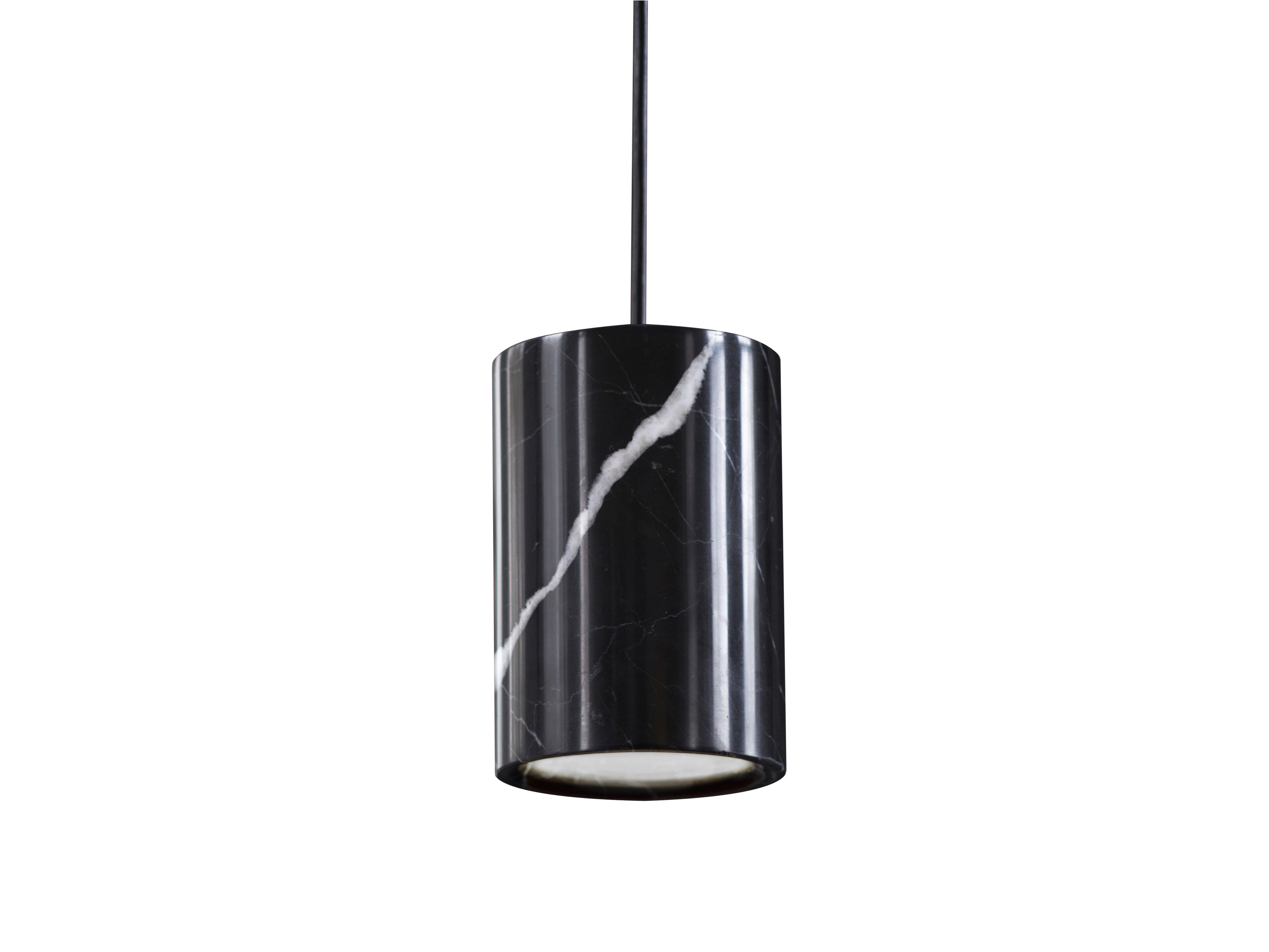SOLID CYLINDRICAL | Nero Marquina marble pendant lamp By Case design ...