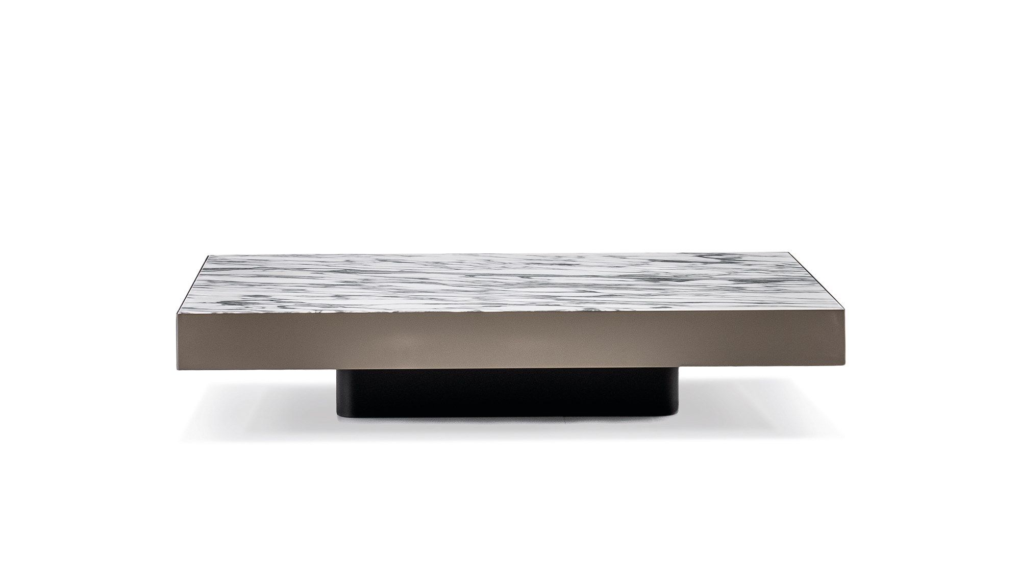SOLID STEEL Low marble coffee table By Minotti | design Rodolfo Dordoni