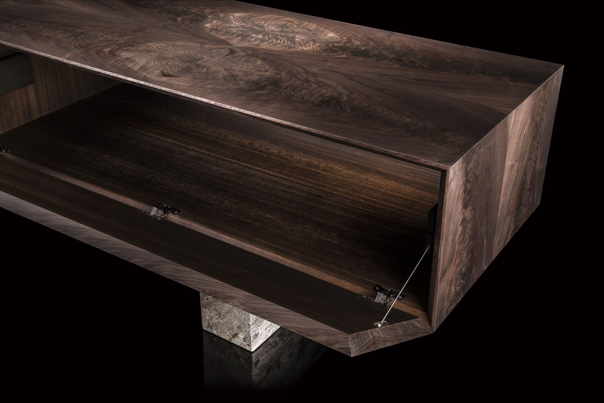 SLIM SIDE Solid wood sideboard with flap doors By Henge | design ...