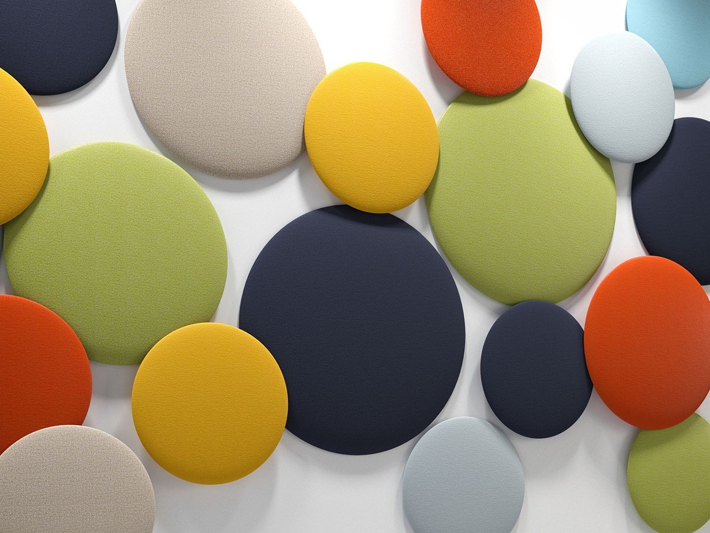 Upholstered round fabric pouf SOUNDCLOVE By Real Piel design Stefano Bettio