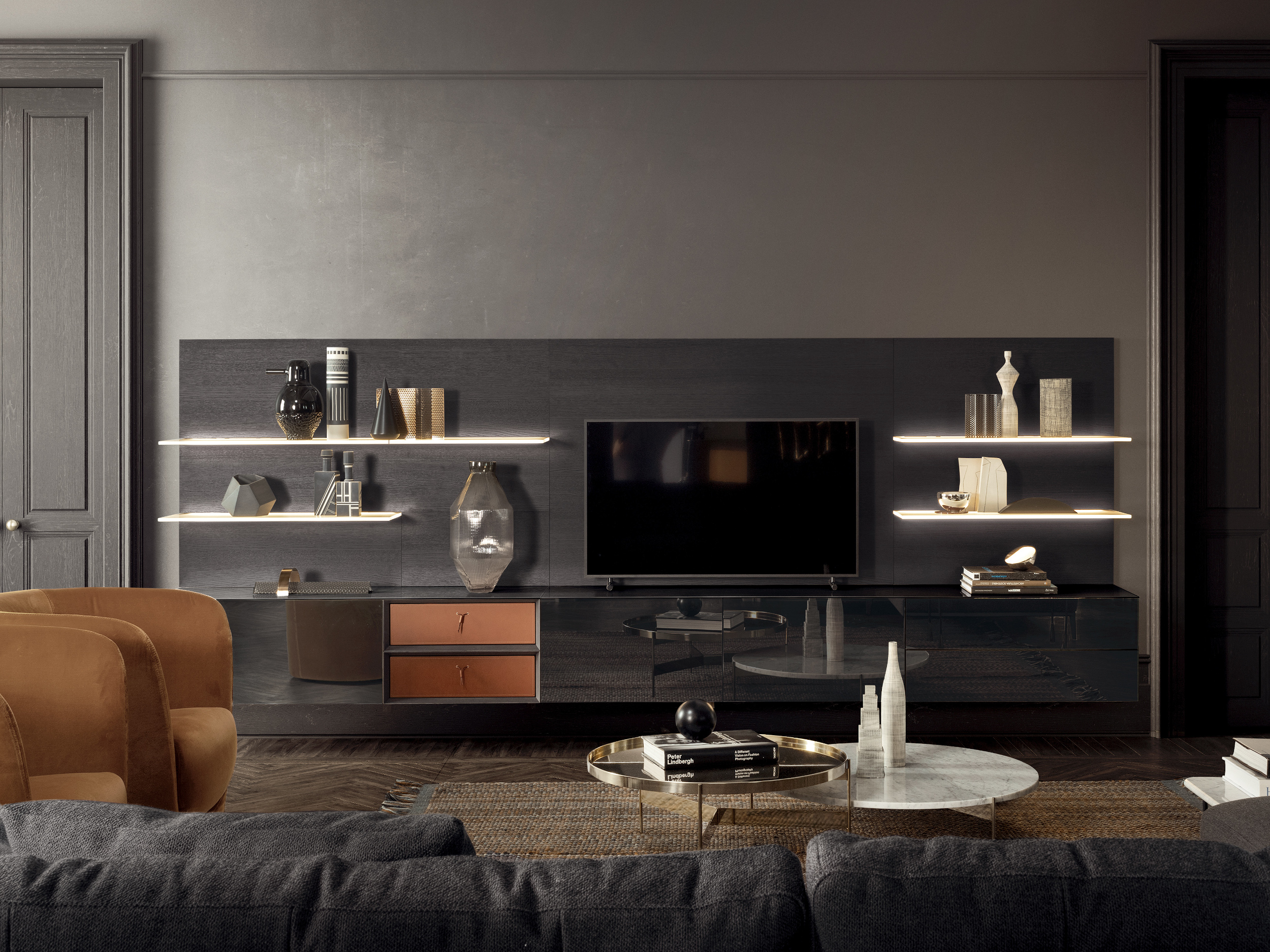 Mueble modular de pared composable de madera SPAZIO 05 Colección Spazio ...