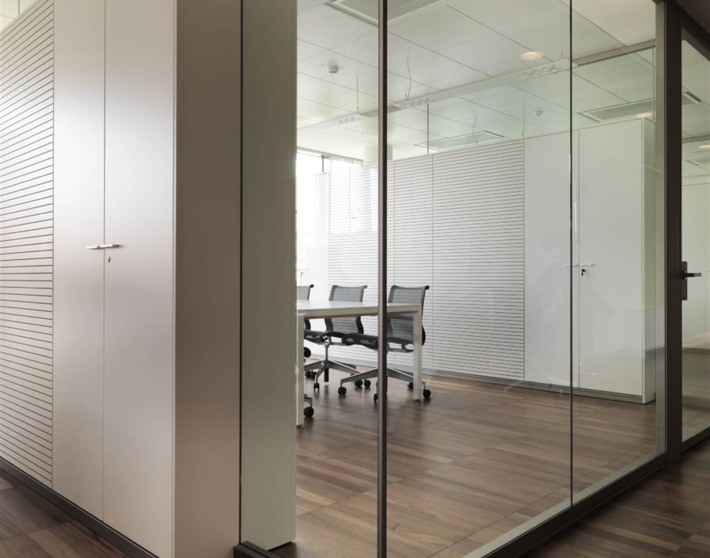 Wooden office storage unit with hinged doors SPLIT | Office storage ...