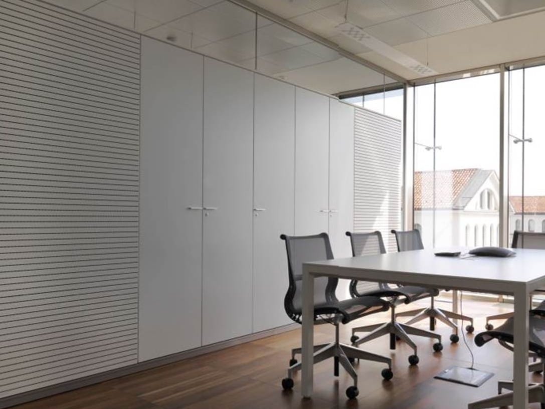 Wooden office storage unit with hinged doors SPLIT | Office storage ...