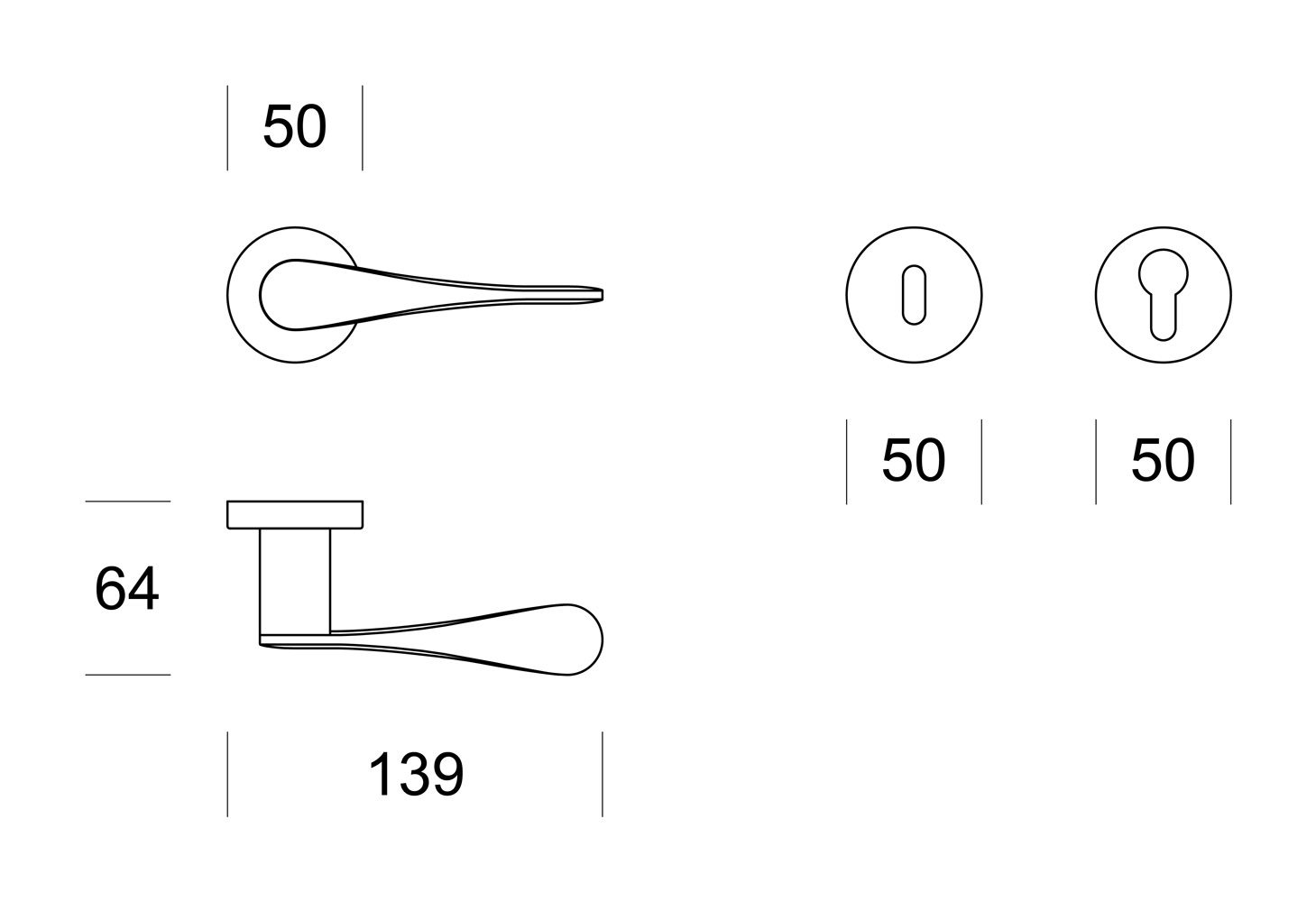 SPOON Brass door handle By Ento | design Gordon Guillaumier