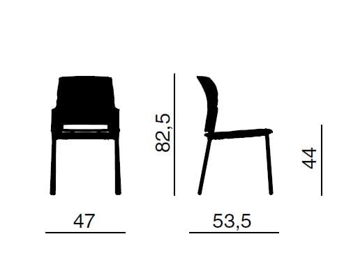 COLLEGE | Stackable chair College Collection By Quadrifoglio