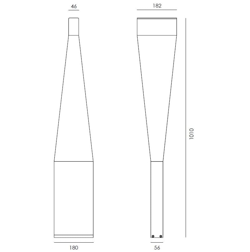 STANDLEY LED Carrara marble outdoor bollard By Rakumba