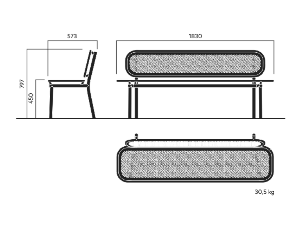 POP | Steel Bench Pop Collection By VESTRE design Kristine Five Melvær