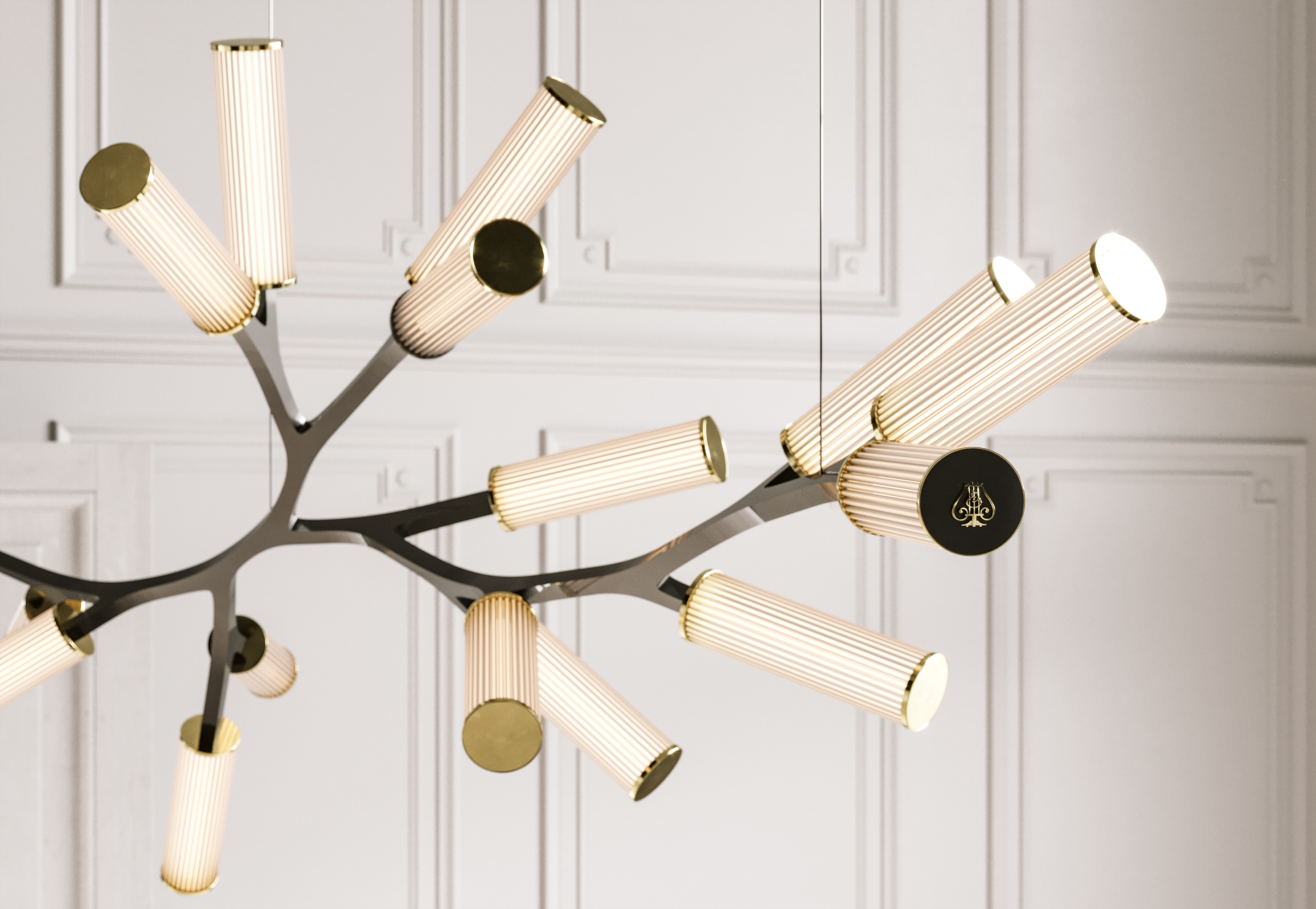 STEINWAY HAARA LED brass pendant lamp By Cameron Design House