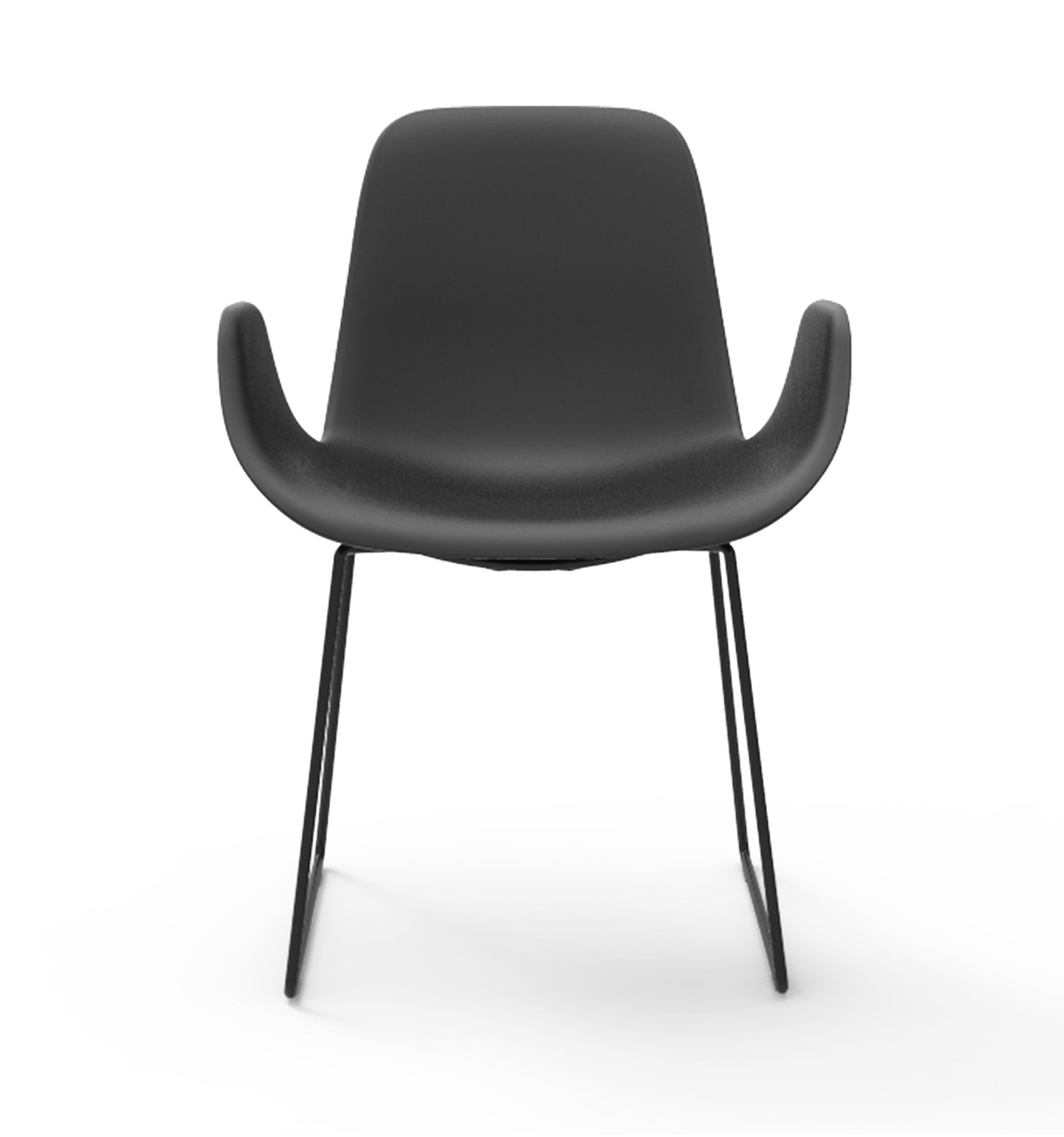 STEP Sled base integral polyurethane foam chair with armrests By Tonon ...