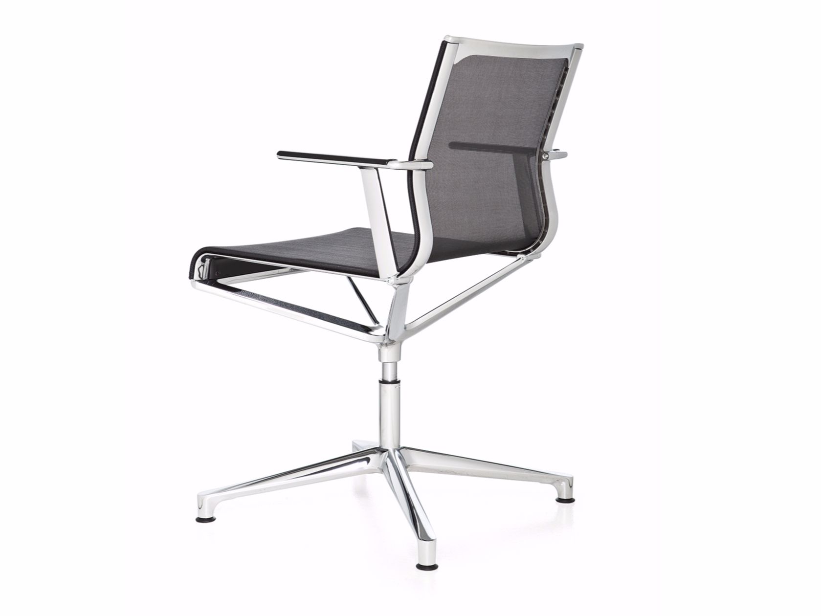 Swivel mesh office chair with 4-Spoke base with armrests STICK CHAIR ...