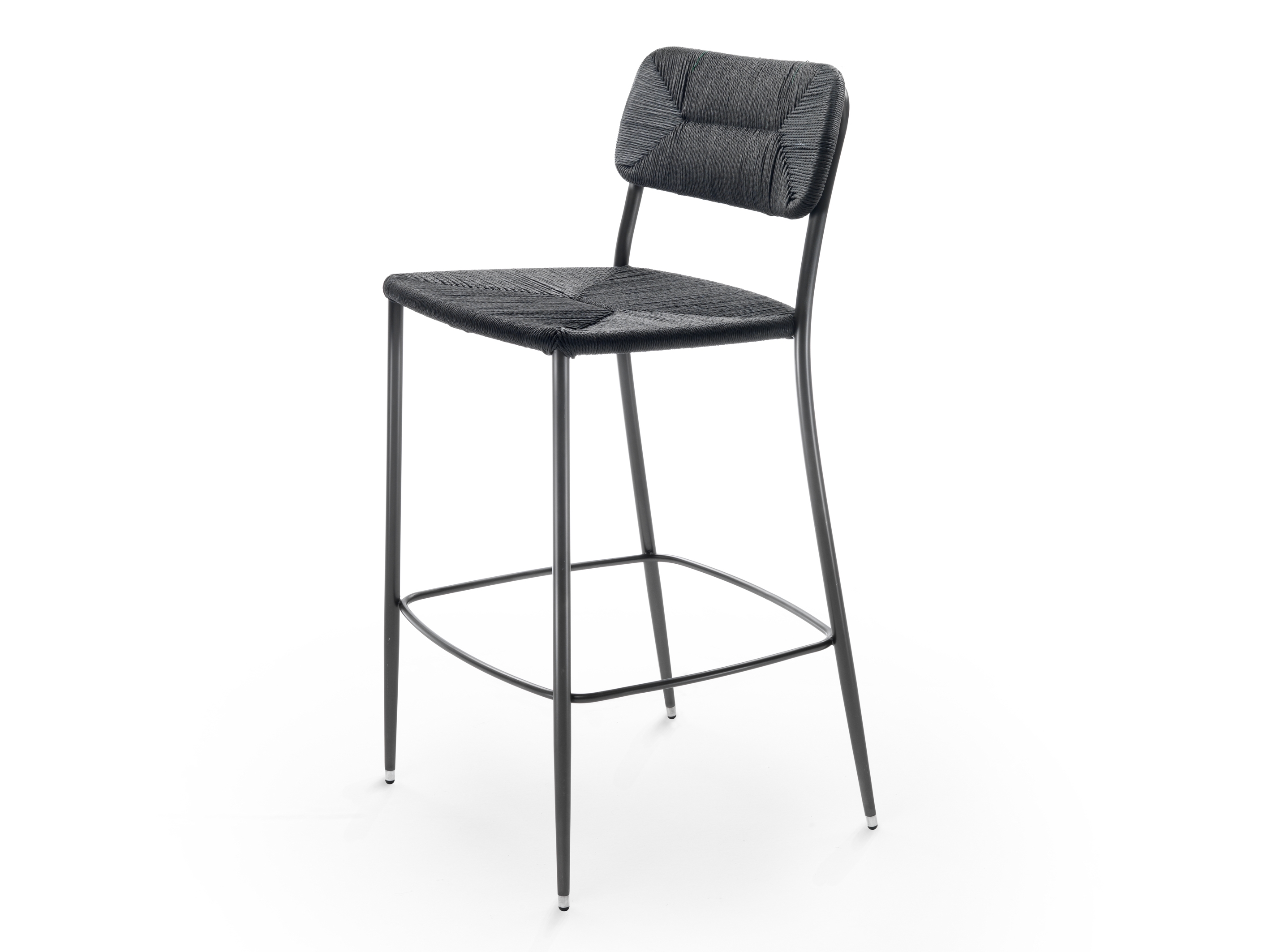 FIRST STEPS High stool with footrest By Flexform | design Christophe Pillet