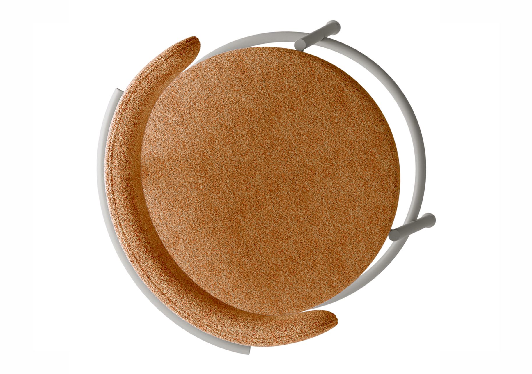 GIOTTO Upholstered fabric stool with footrest By JOB’S