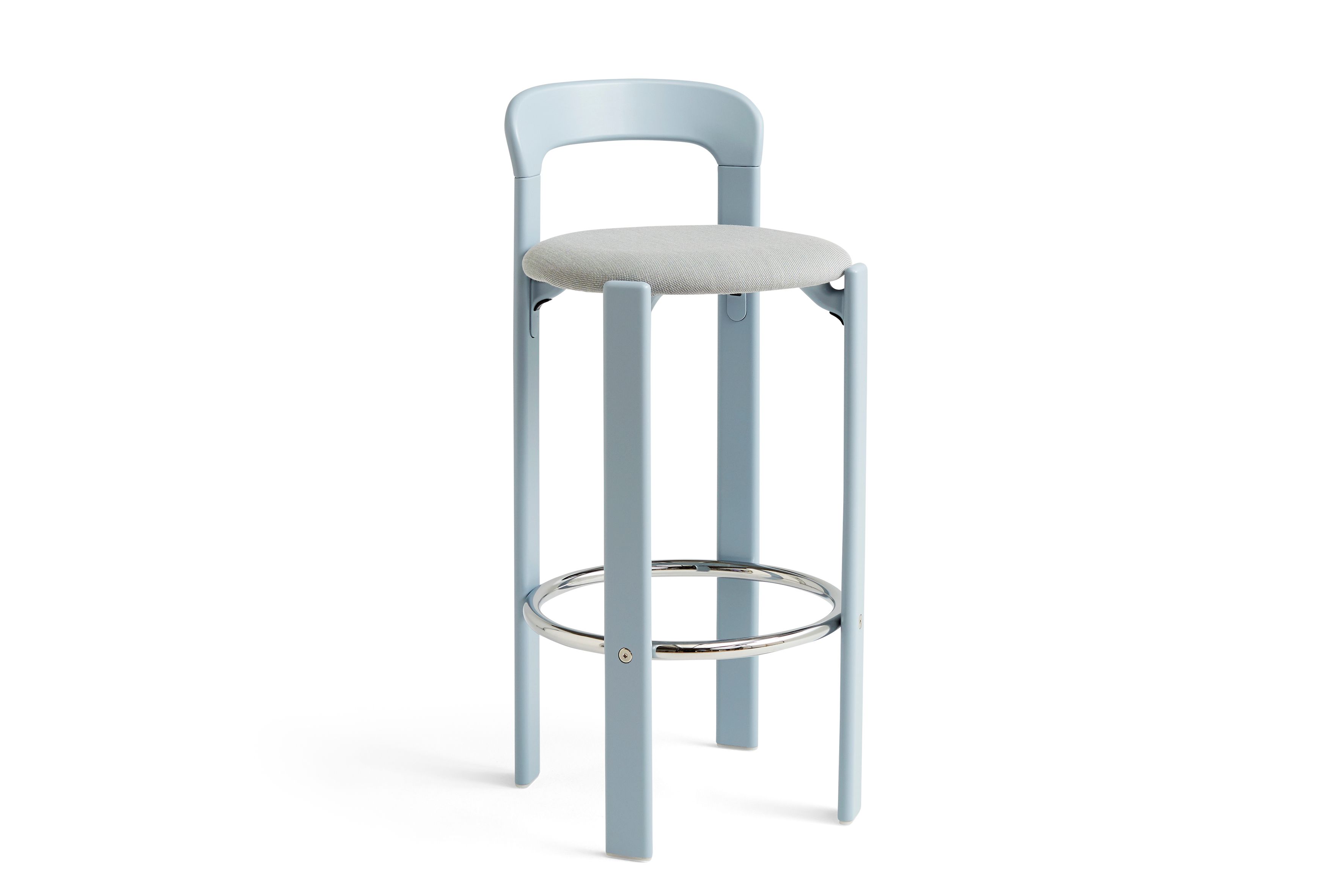 REY High beech stool with integrated cushion By Hay | design Bruno Rey