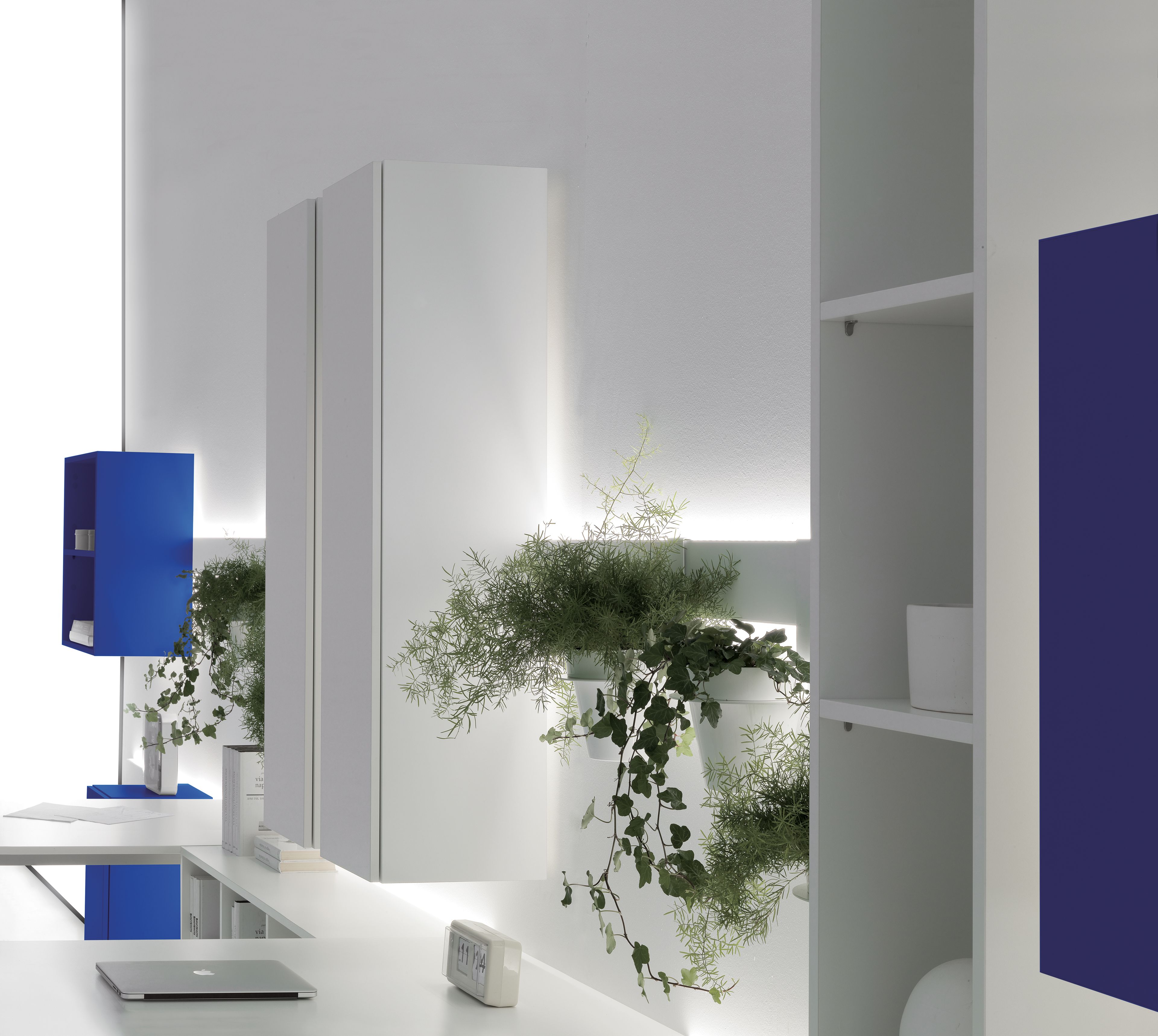 MILO Sectional melamine storage wall with secretary desk By DVO ...