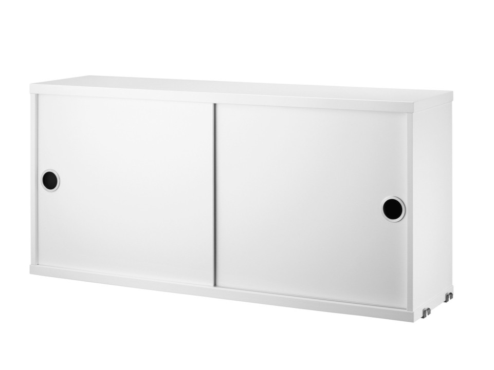 STRING® SYSTEM CABINET WITH SLIDING DOOR Wall cabinet By String ...
