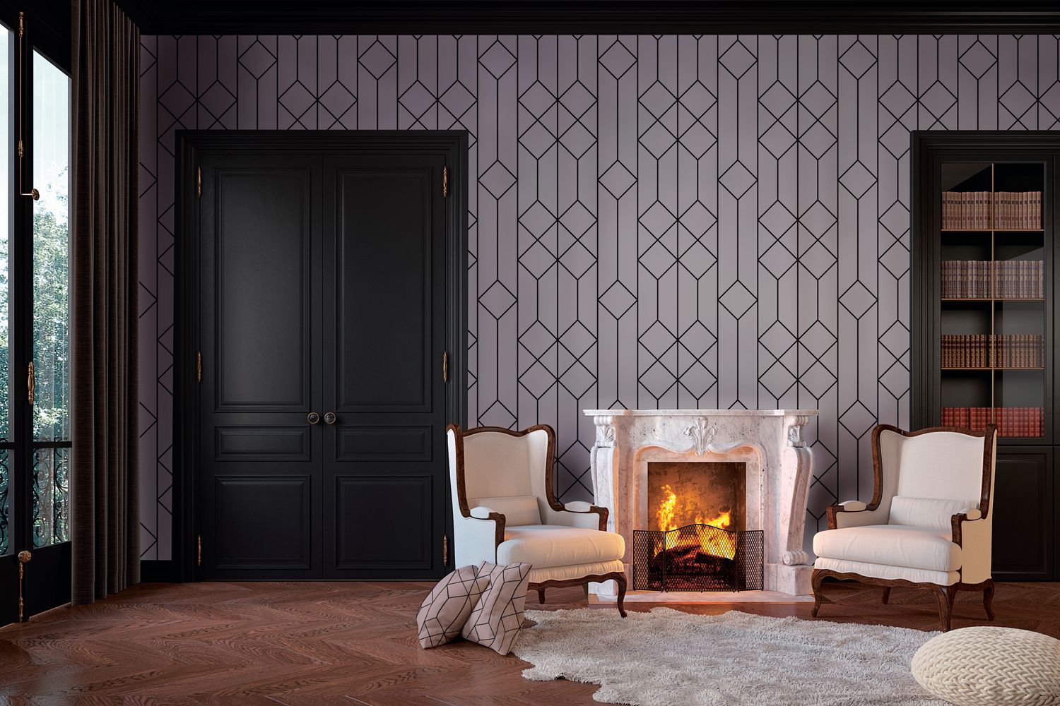 Glass-fibre wall tiles / wallpaper STU-07 Tailor Covering Collection By ...