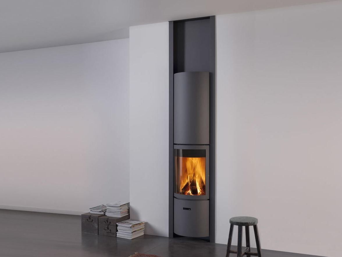 Wood-burning swivel steel stove STÛV 30-IN R Stûv 30 Collection By Stûv