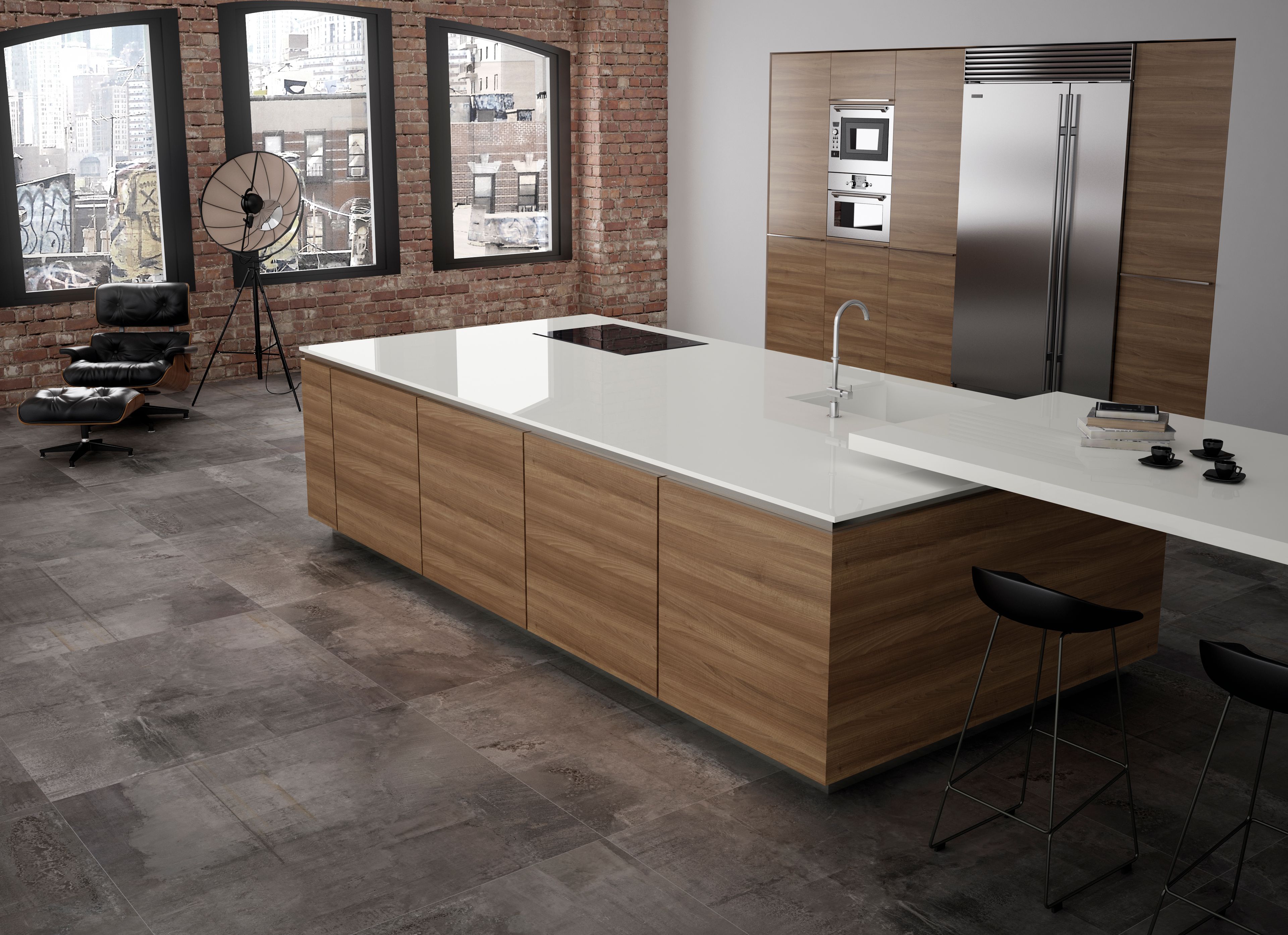 Kitchen worktop / Table Top SUPER WHITE Linetops Collection By APAVISA