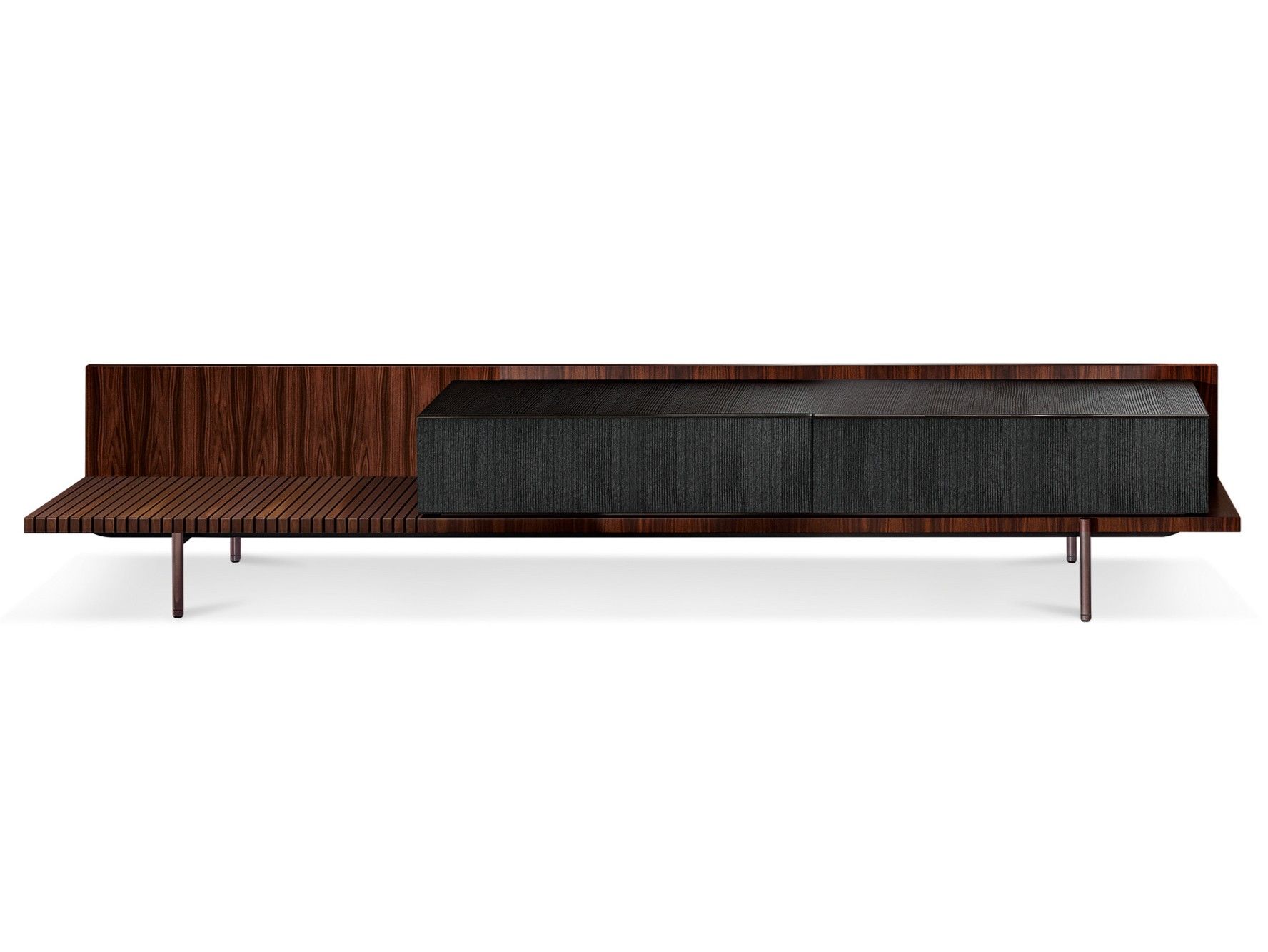 SUPERQUADRA Sideboard in rosewood and ash By Minotti | design studio mk27