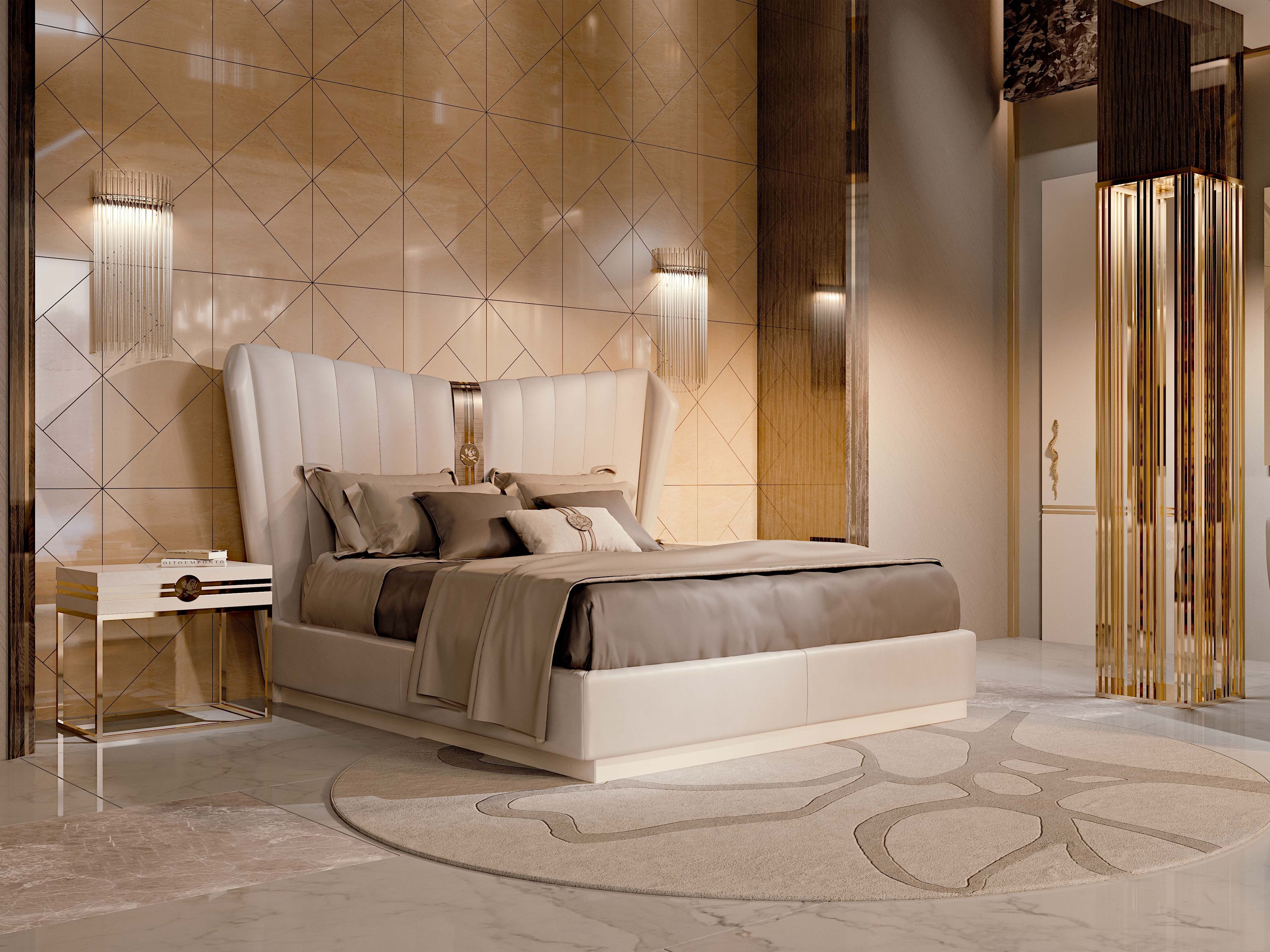 Double bed with high headboard SYMPHONY | Bed with high headboard Symphony - Infinity Collection ...