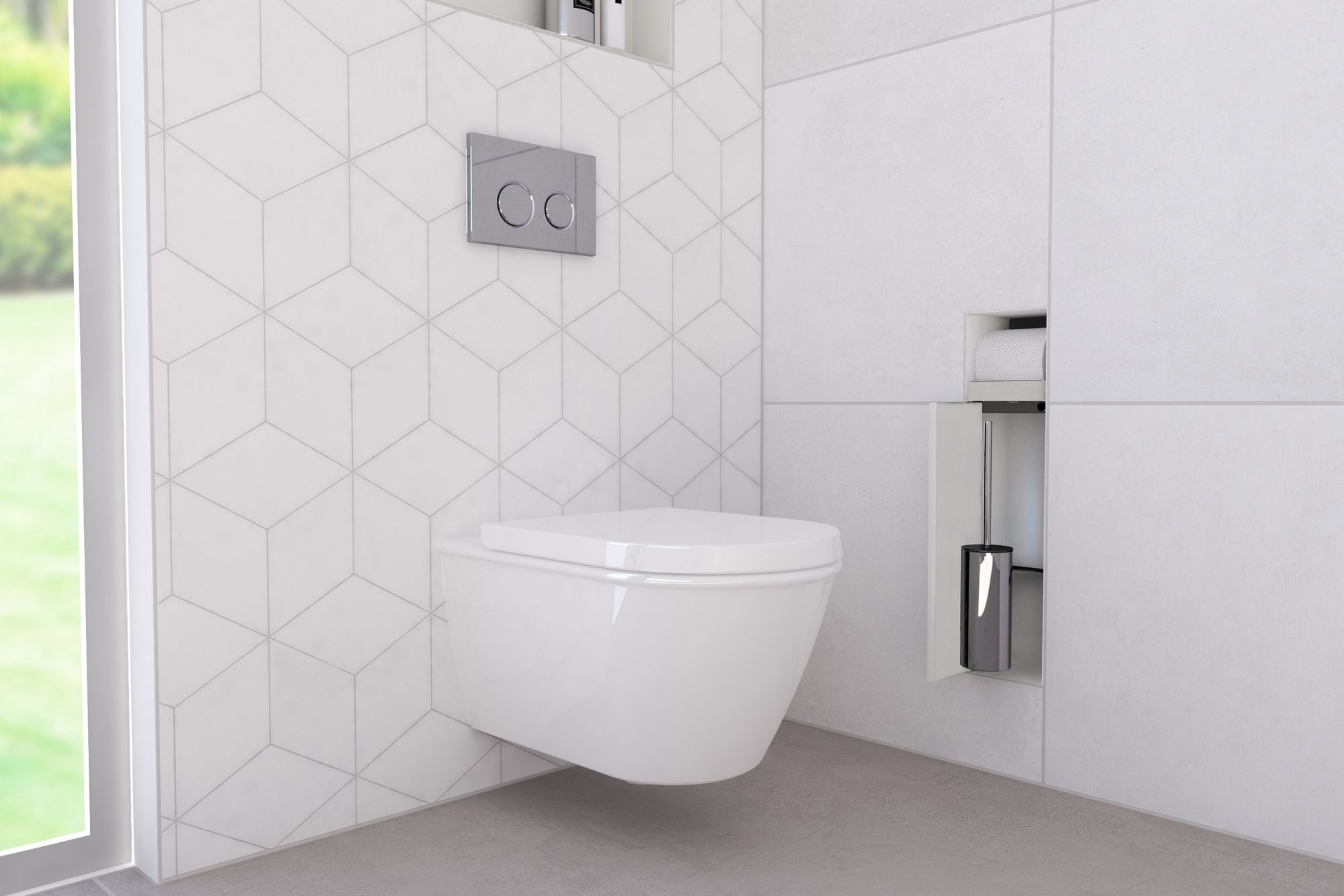 T-ROLL TCL-9 Toilet roll holder / toilet brush By ESS Easy Drain