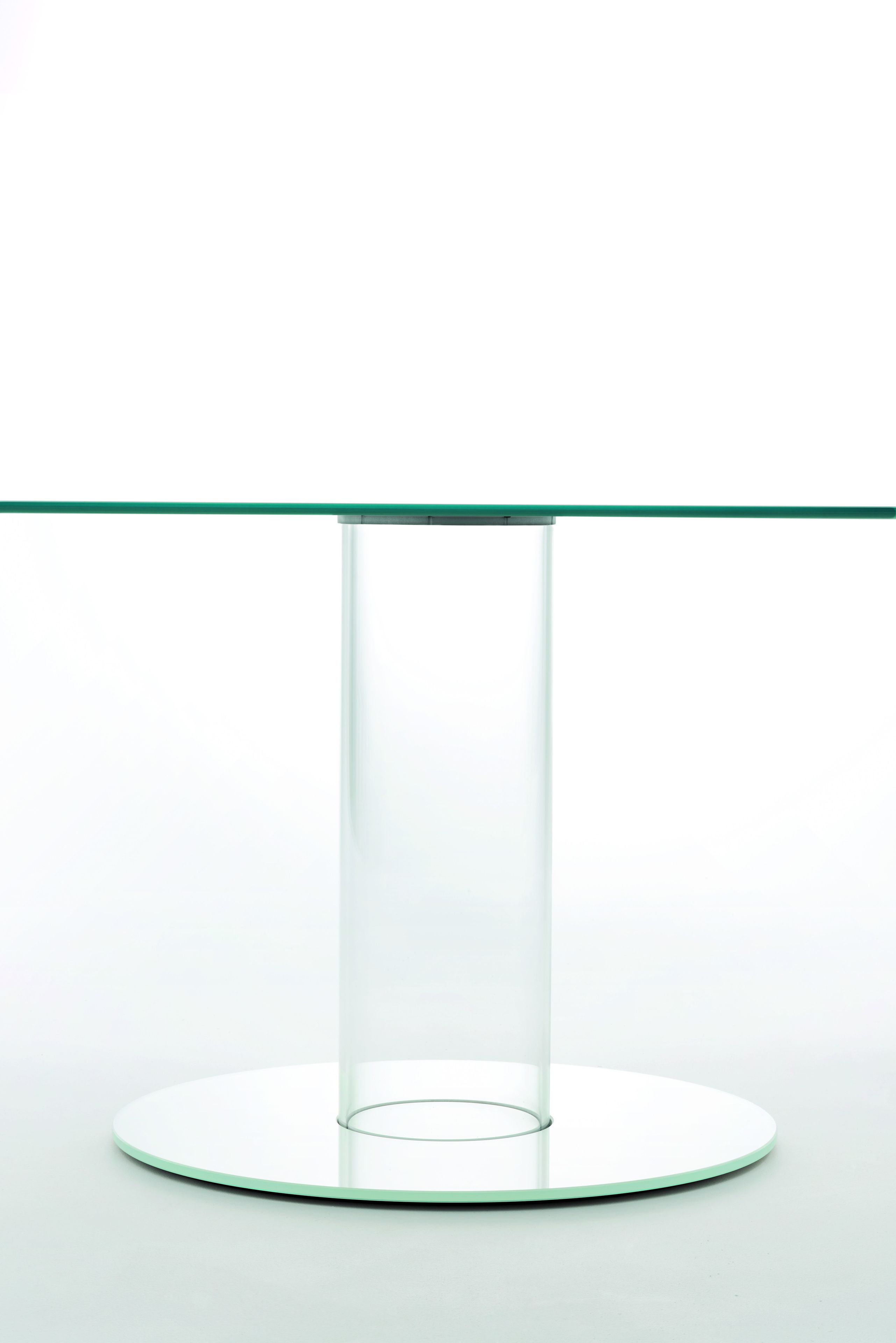 HUB Round crystal table By Glas Italia