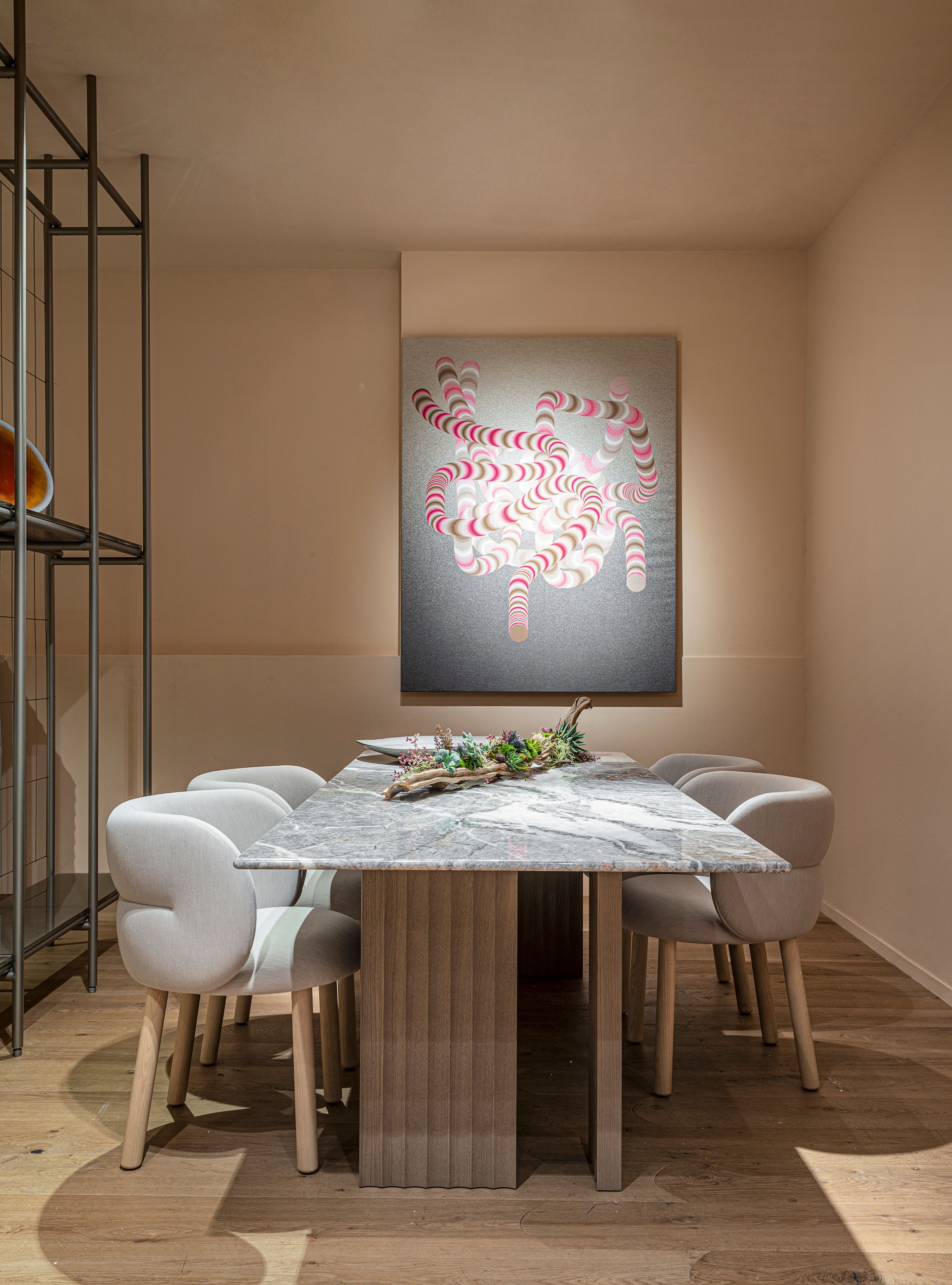 ROWS Rectangular table with wooden, marble or glass top By Moroso ...