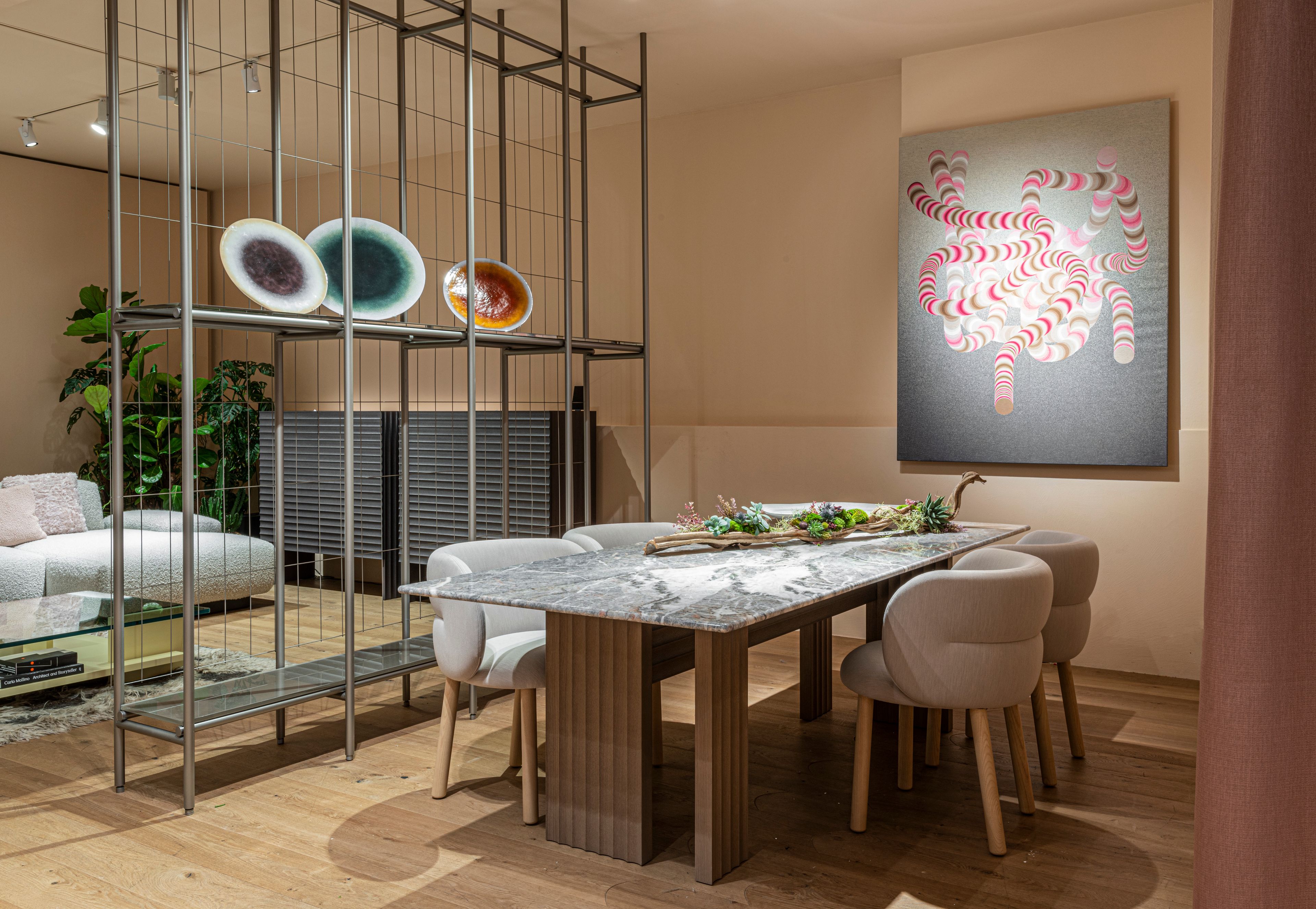 ROWS Rectangular table with wooden, marble or glass top By Moroso ...