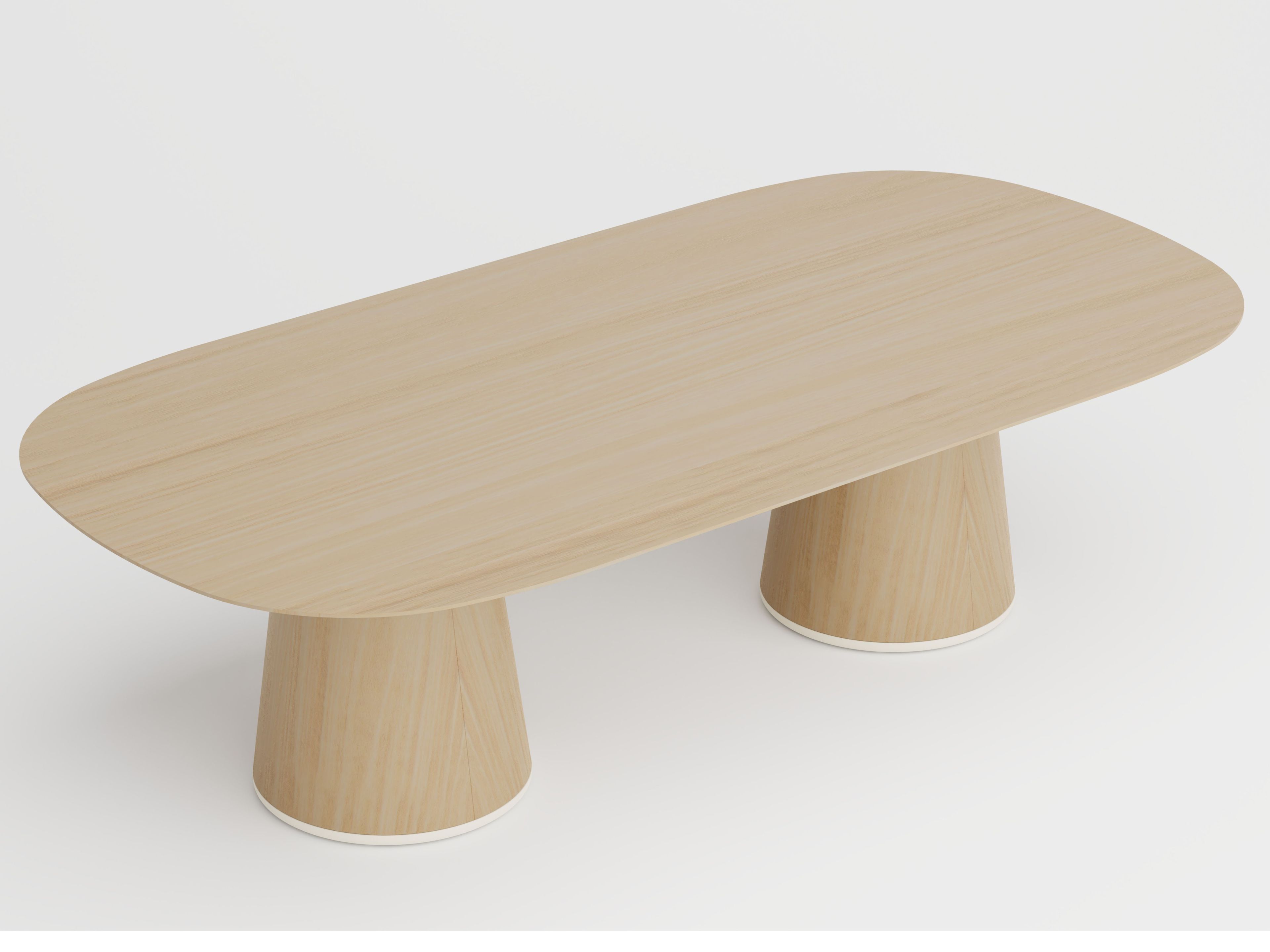CONIC Barrel-shaped wooden table By Vergés | design Emiliana design studio