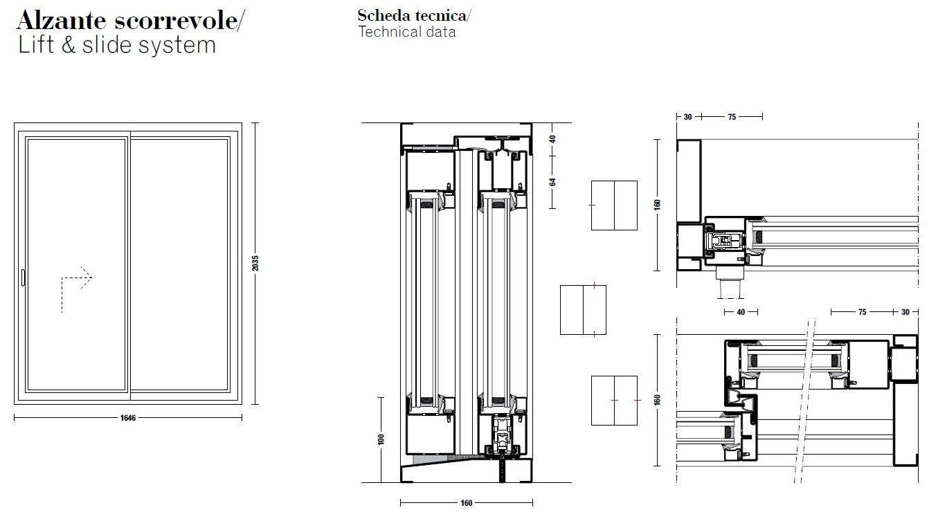 Lift and slide steel double glazed window TABS® | Lift and slide window ...